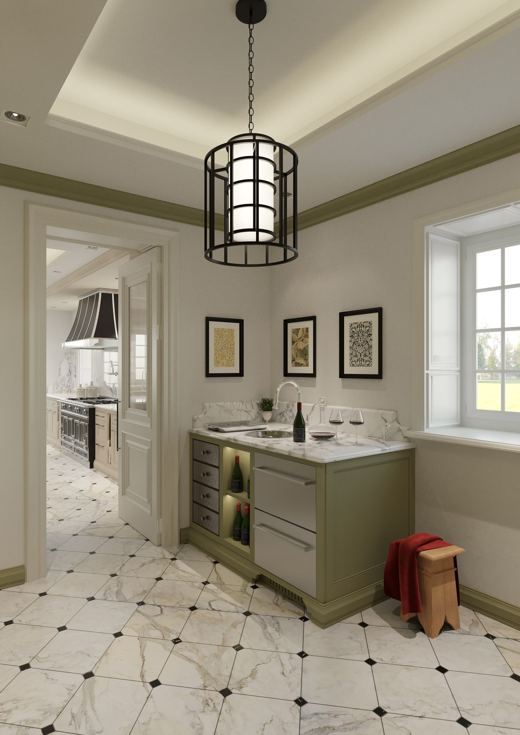 BETH English style kitchen with island By Martini Interiors