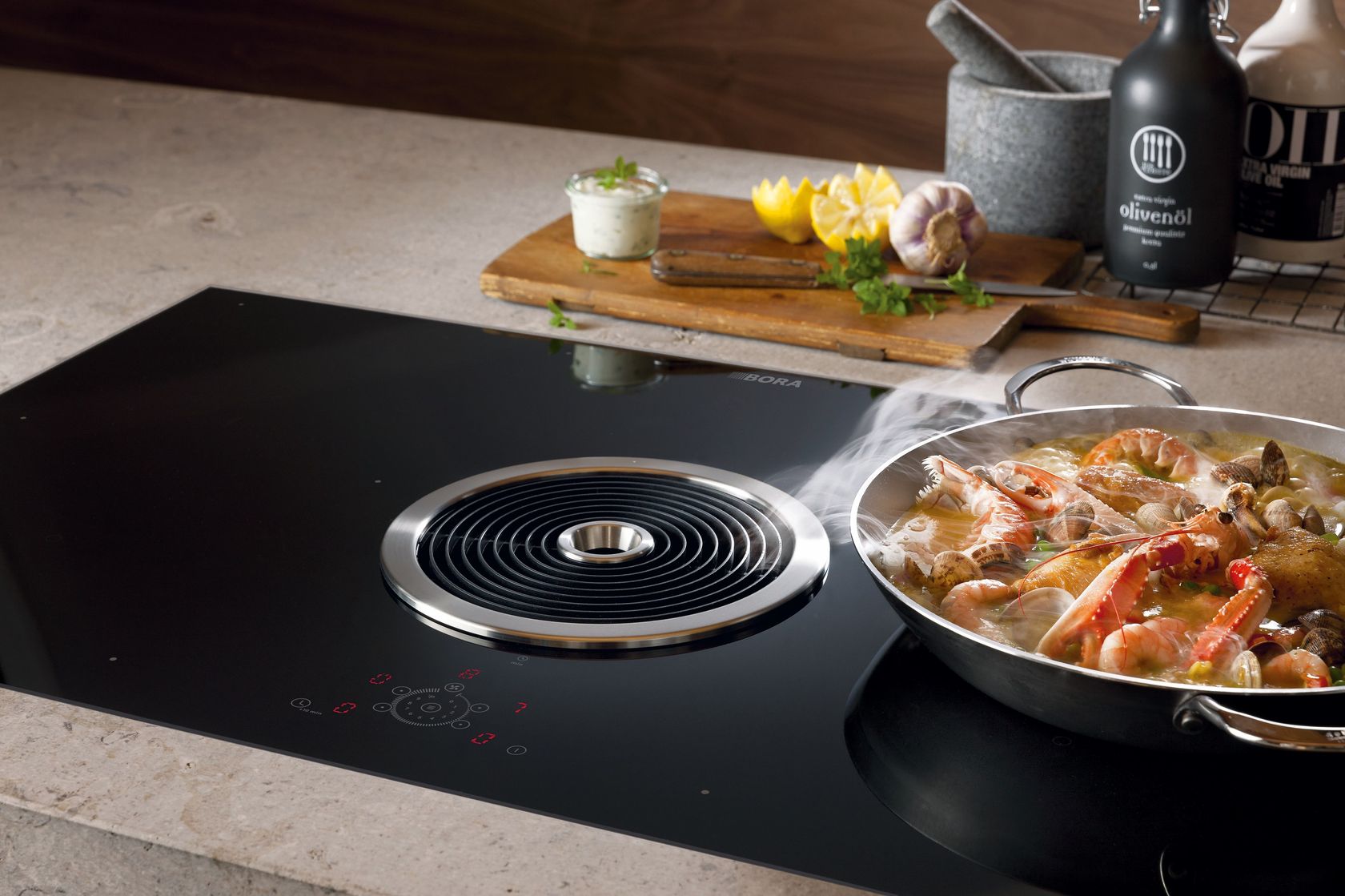 BORA BASIC Surface induction glass ceramic cooktop By Bora