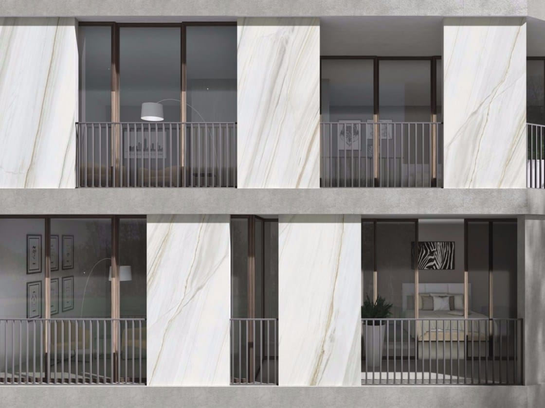 Wall/floor tiles with marble effect BIANCO LASA By FMG