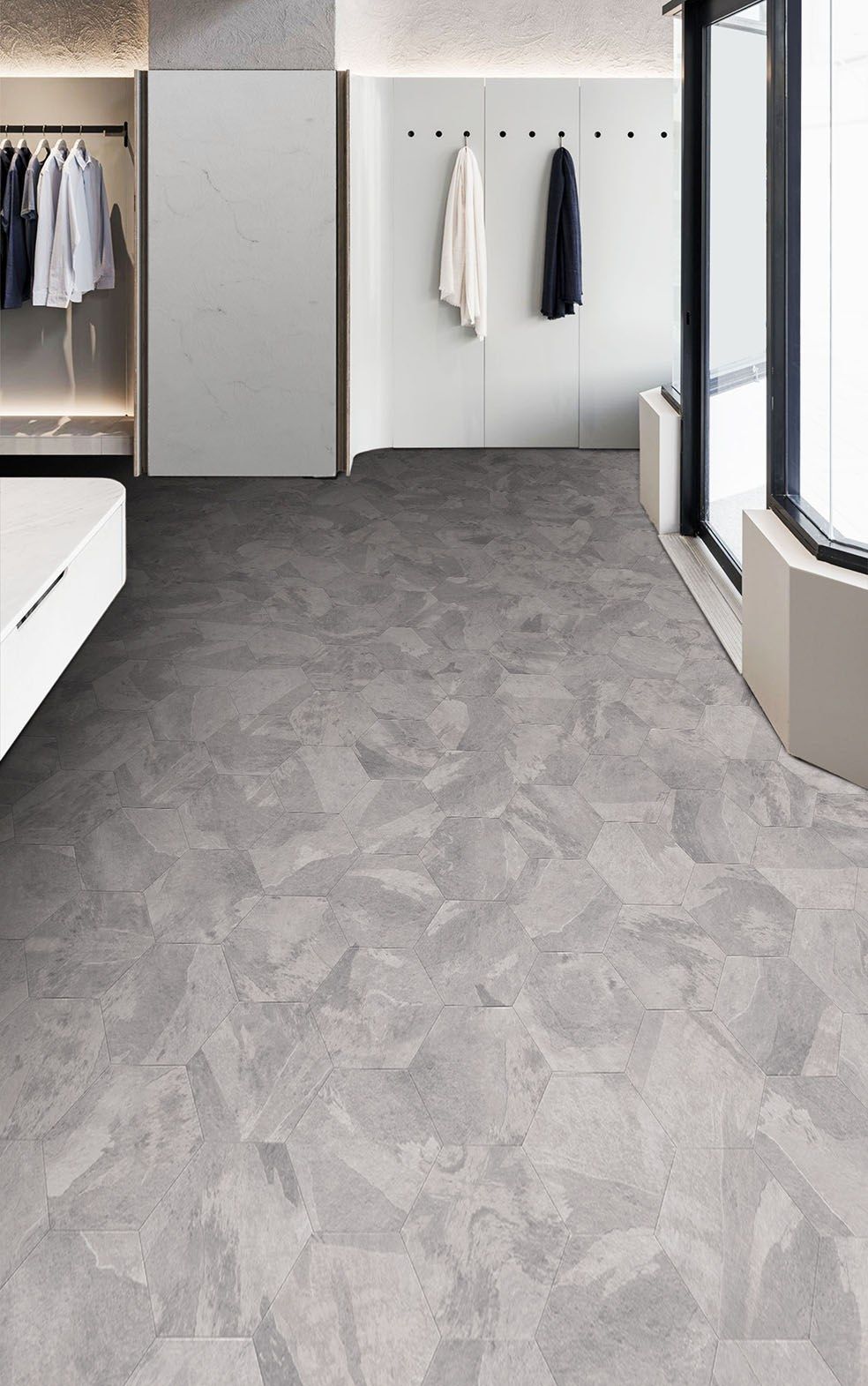 STUDIO MOODS - BIG HEXAGON LVT flooring By IVC Commercial