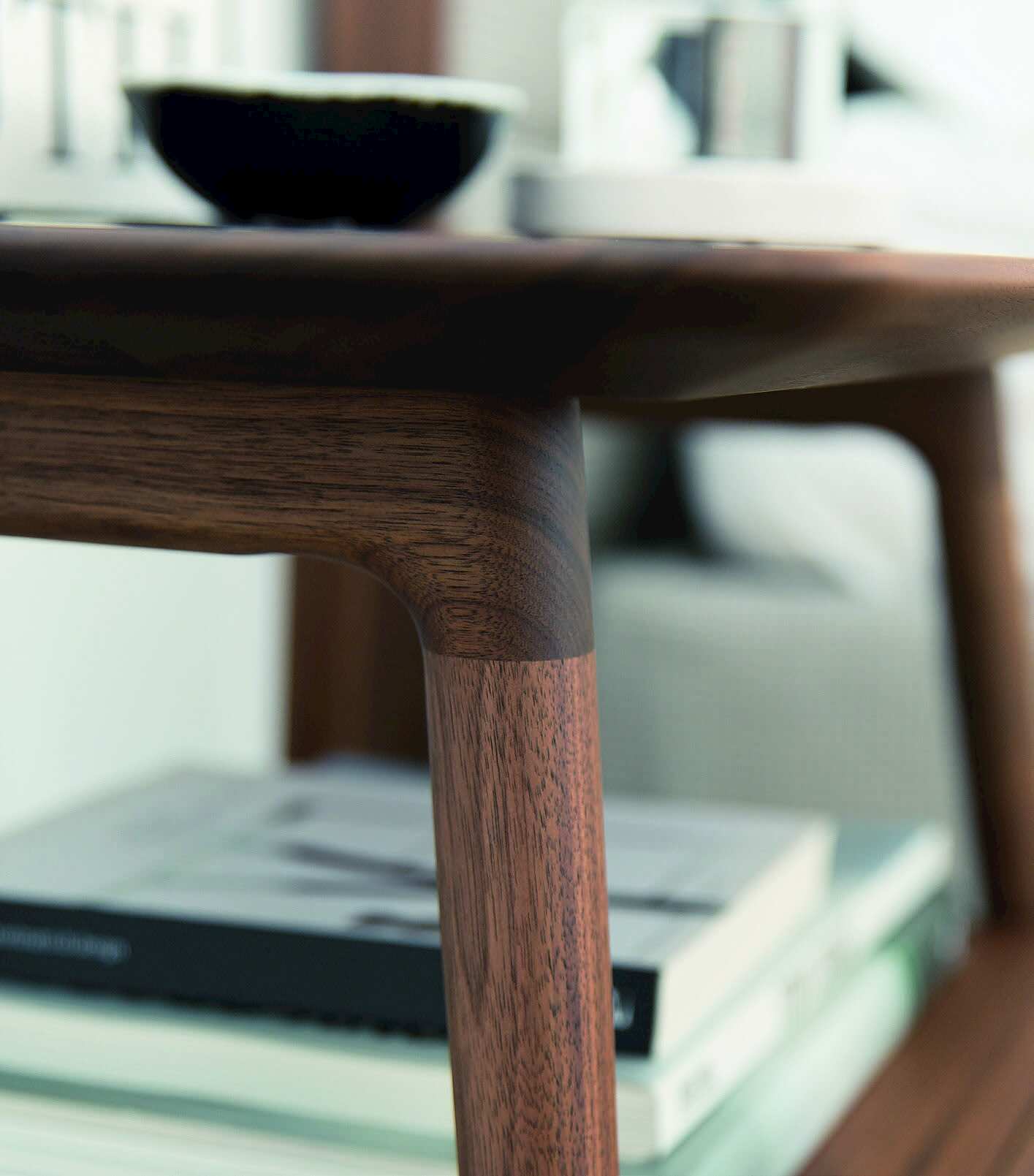 Rectangular walnut bedside table BILOT By Porada design Marconato ...