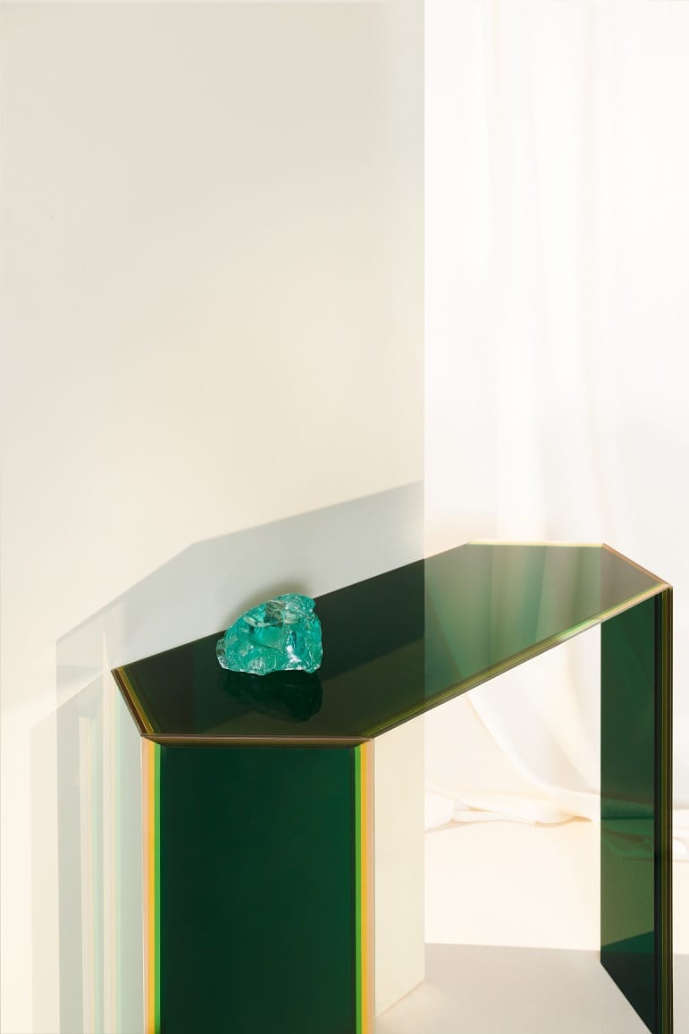 BISEL Crystal console table By Glas Italia | design Patricia Urquiola