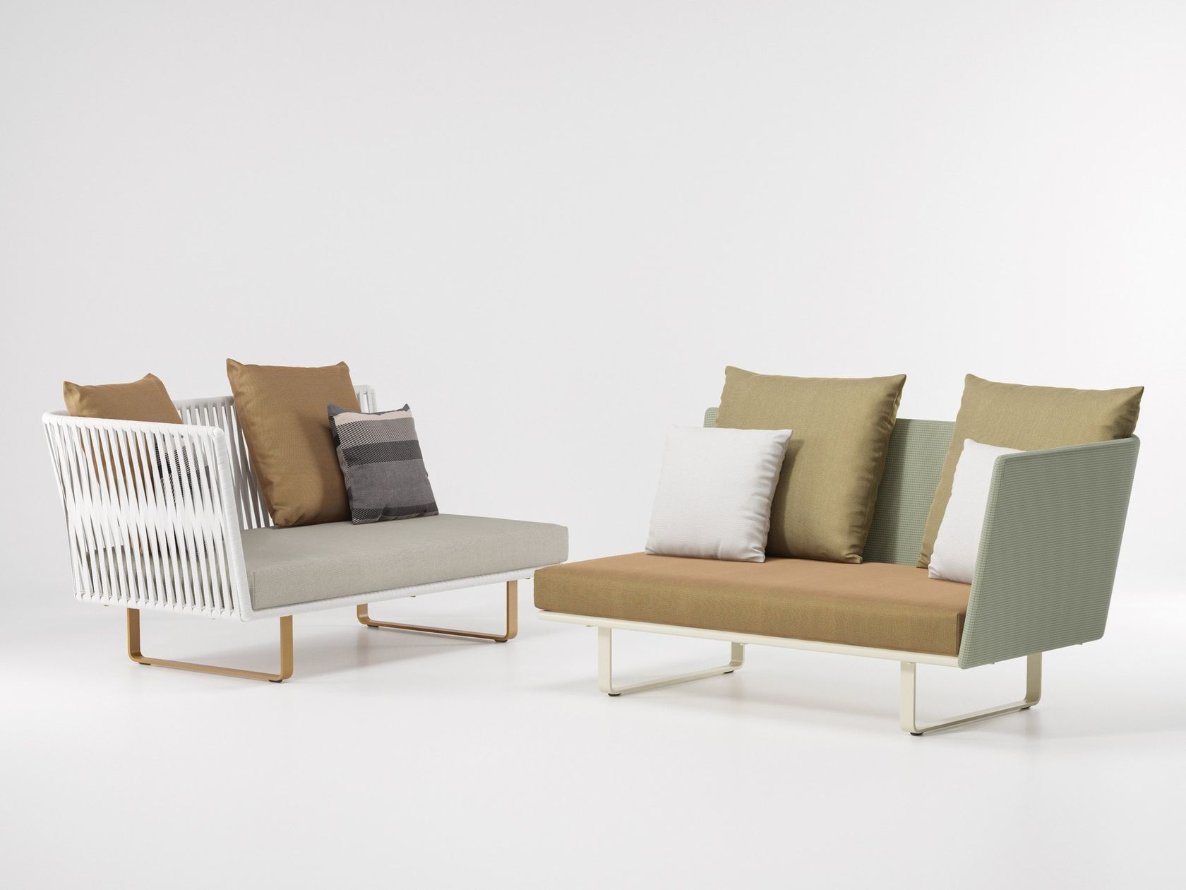 BITTA Modular 2 seater fabric garden sofa By Kettal | design Rodolfo ...