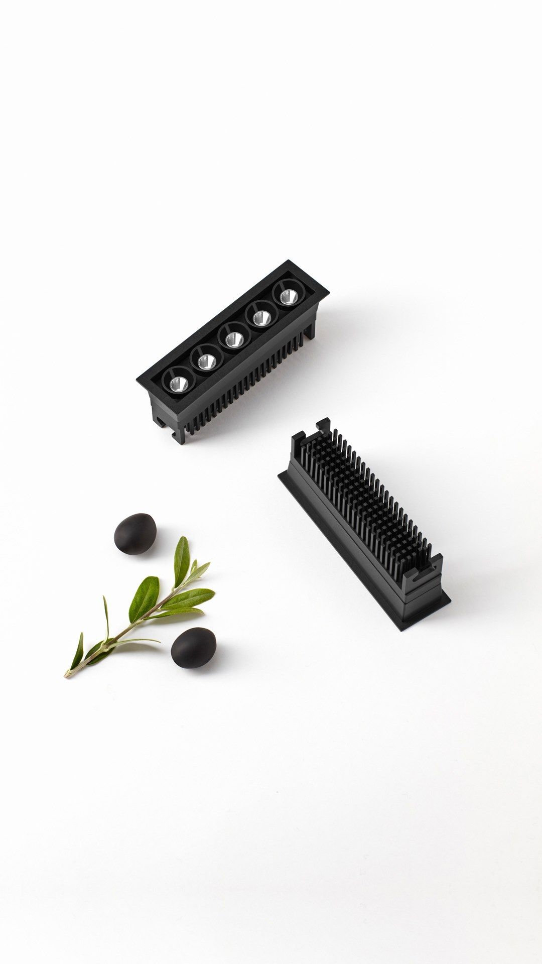 BLACK FOSTER MICRO RECESSED 5 Recessed LED multiple aluminium spotlight ...