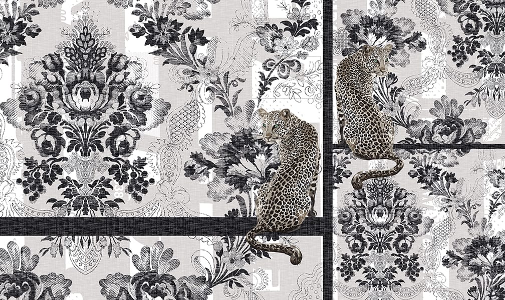 Carta da parati in vinile o fibra di vetro BLACK & WHITE PARDUS ...