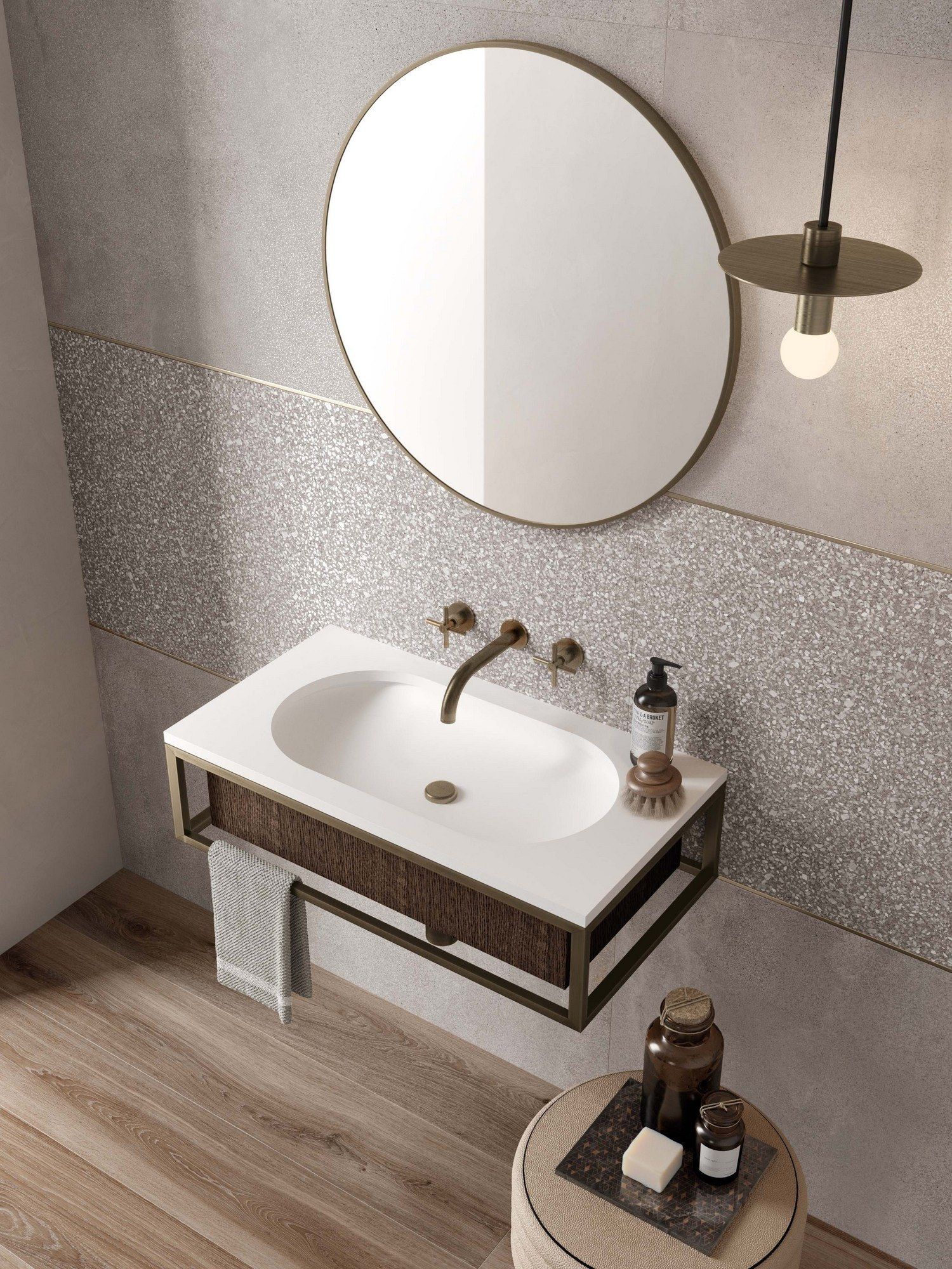 Indoor/outdoor porcelain stoneware wall/floor tiles BLEND By ABK