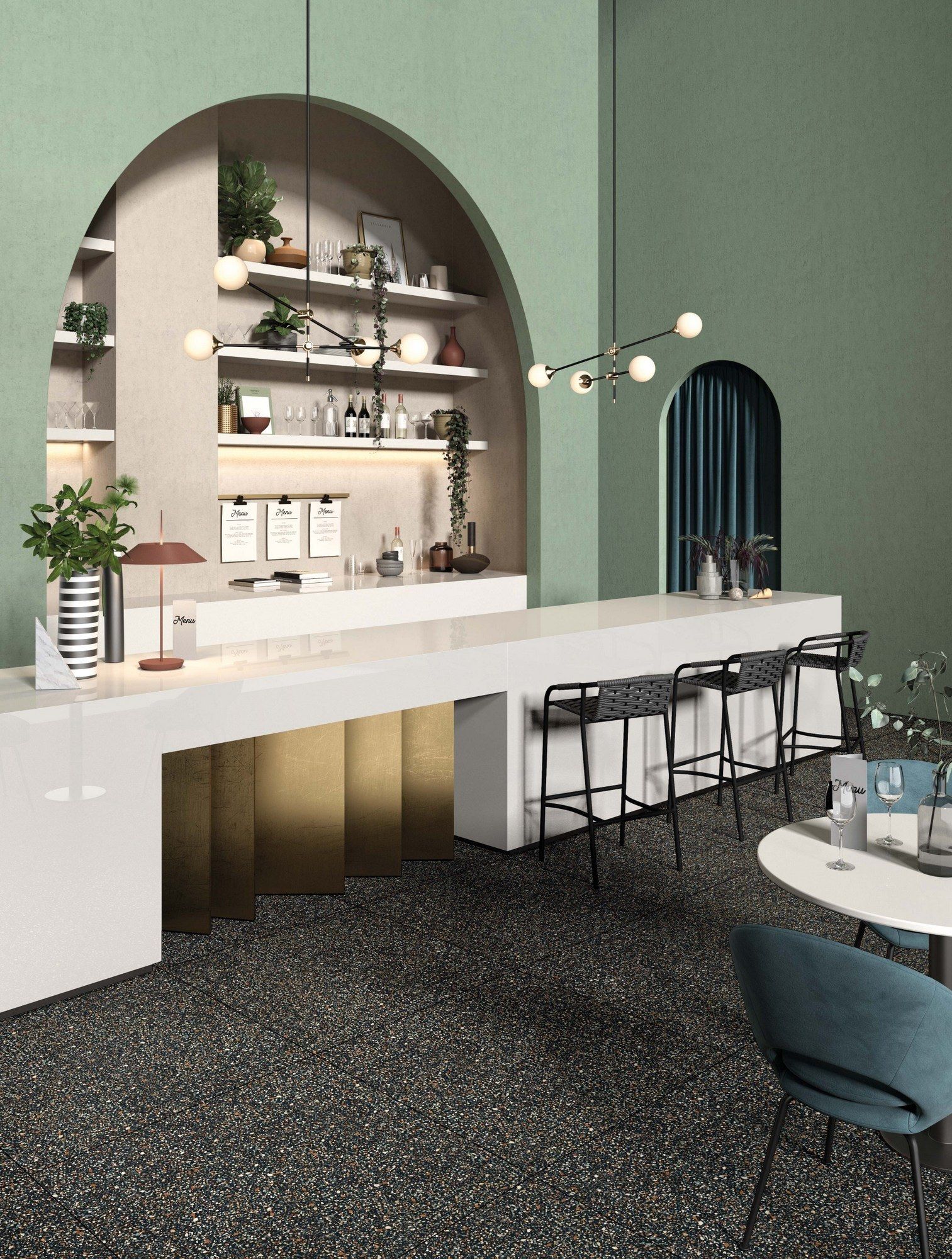 Indoor/outdoor porcelain stoneware wall/floor tiles BLEND By ABK