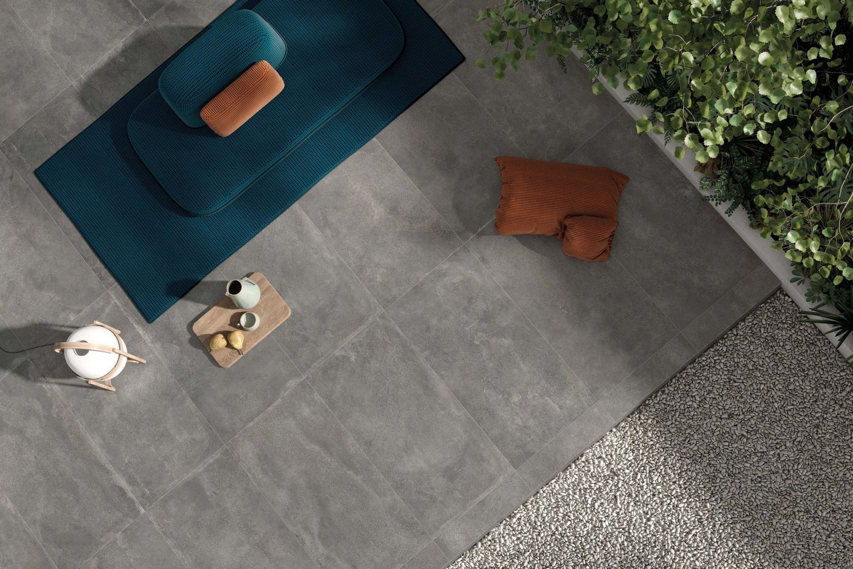 Indoor/outdoor porcelain stoneware wall/floor tiles BLEND By ABK