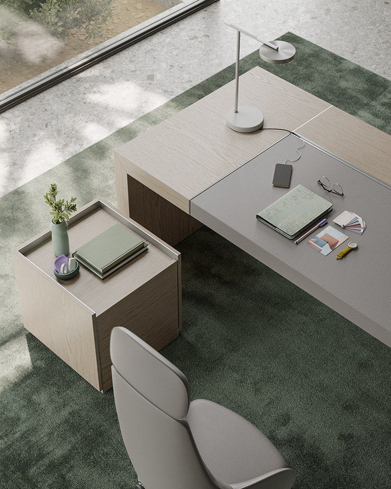 BLOCK 2.0 Wooden executive desk By PROF