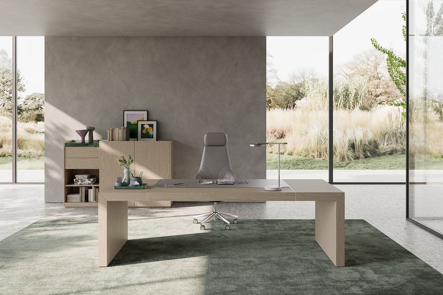BLOCK 2.0 Wooden executive desk By PROF