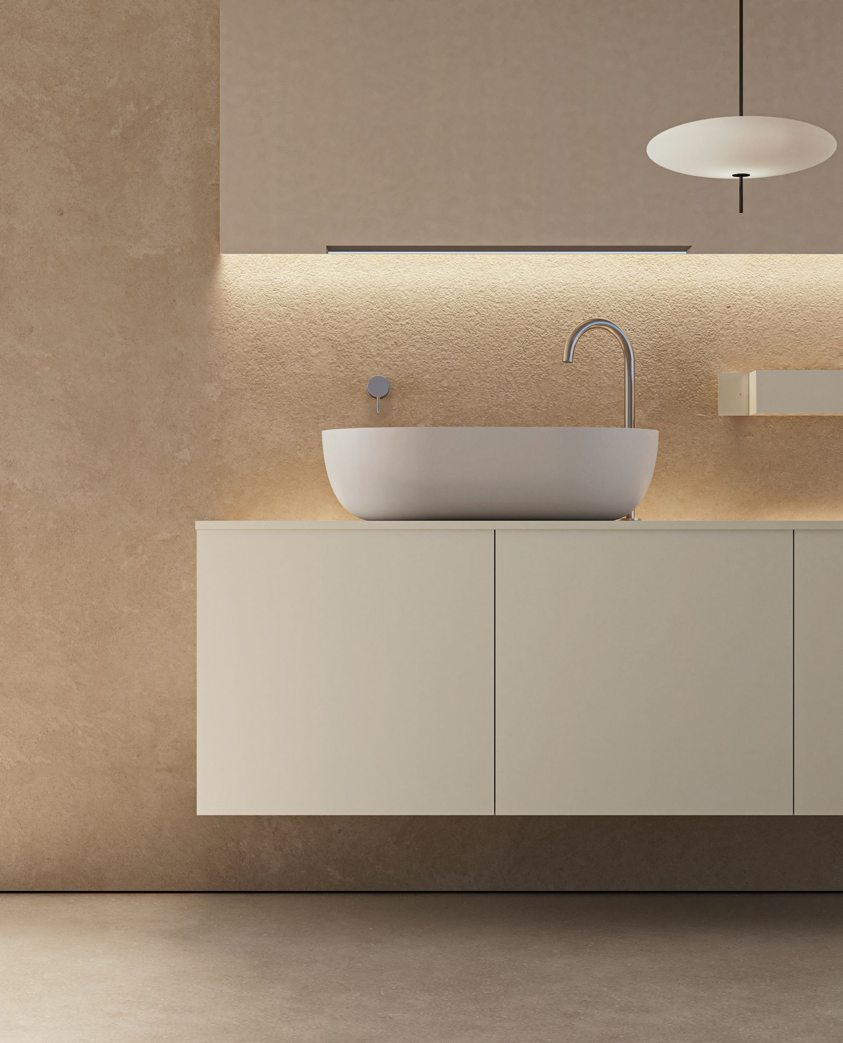 BLOCK H.48 Wall-mounted wooden vanity unit with doors By Moab | design ...