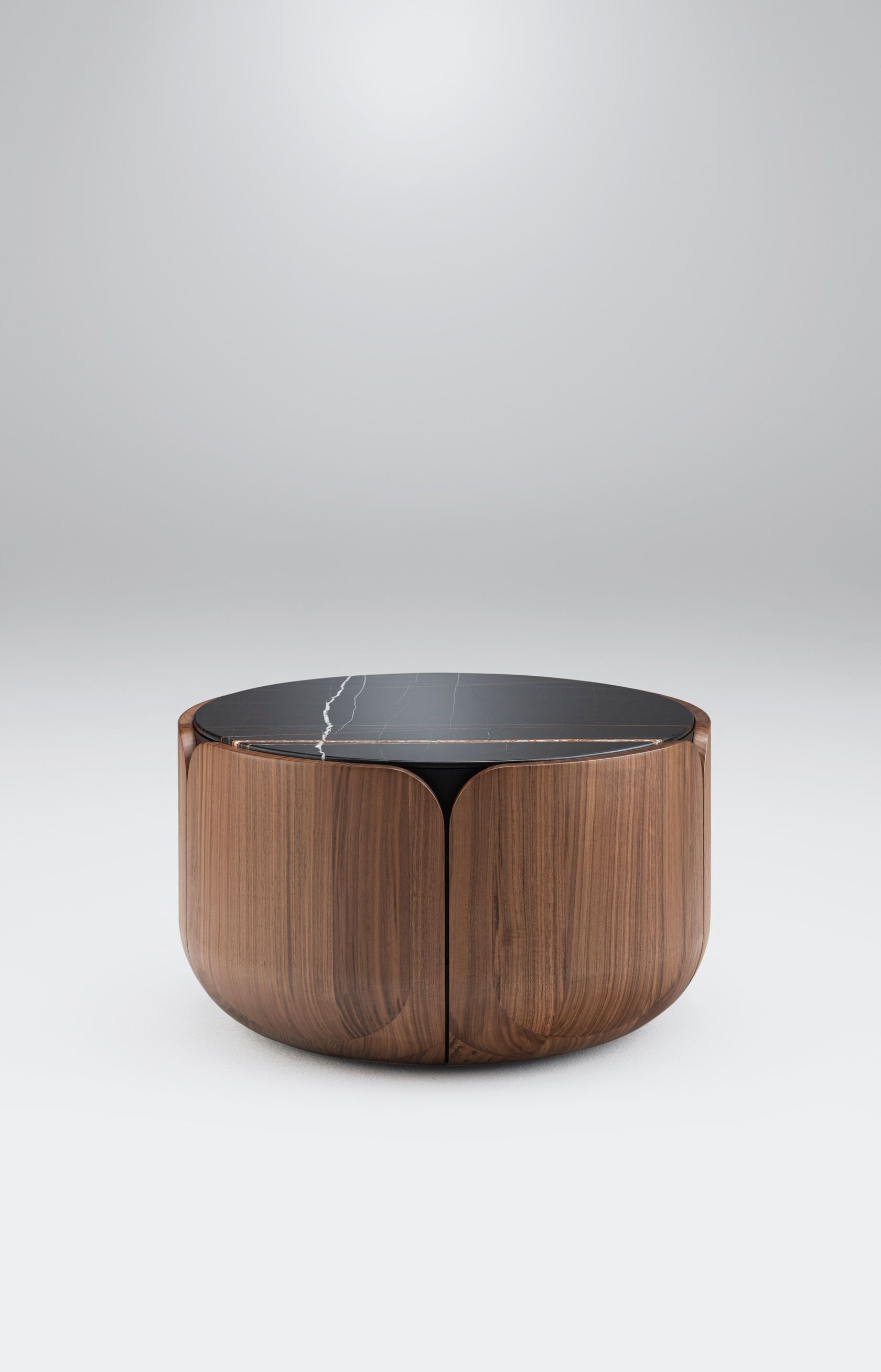BLOOM Round coffee table in marble and solid wood By Milla & Milli ...