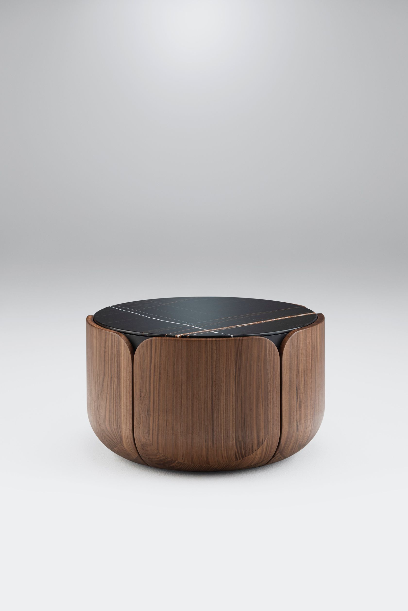 BLOOM Round coffee table in marble and solid wood By Milla & Milli ...