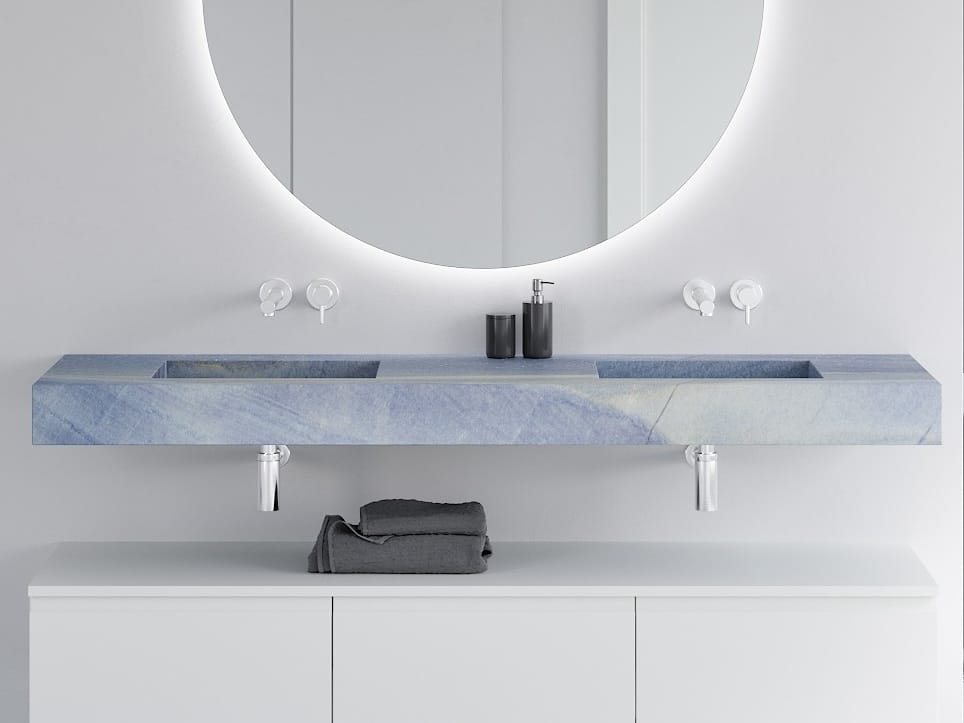 BLUE MACAUBA C2 | Lavabo doppio By RILUXA