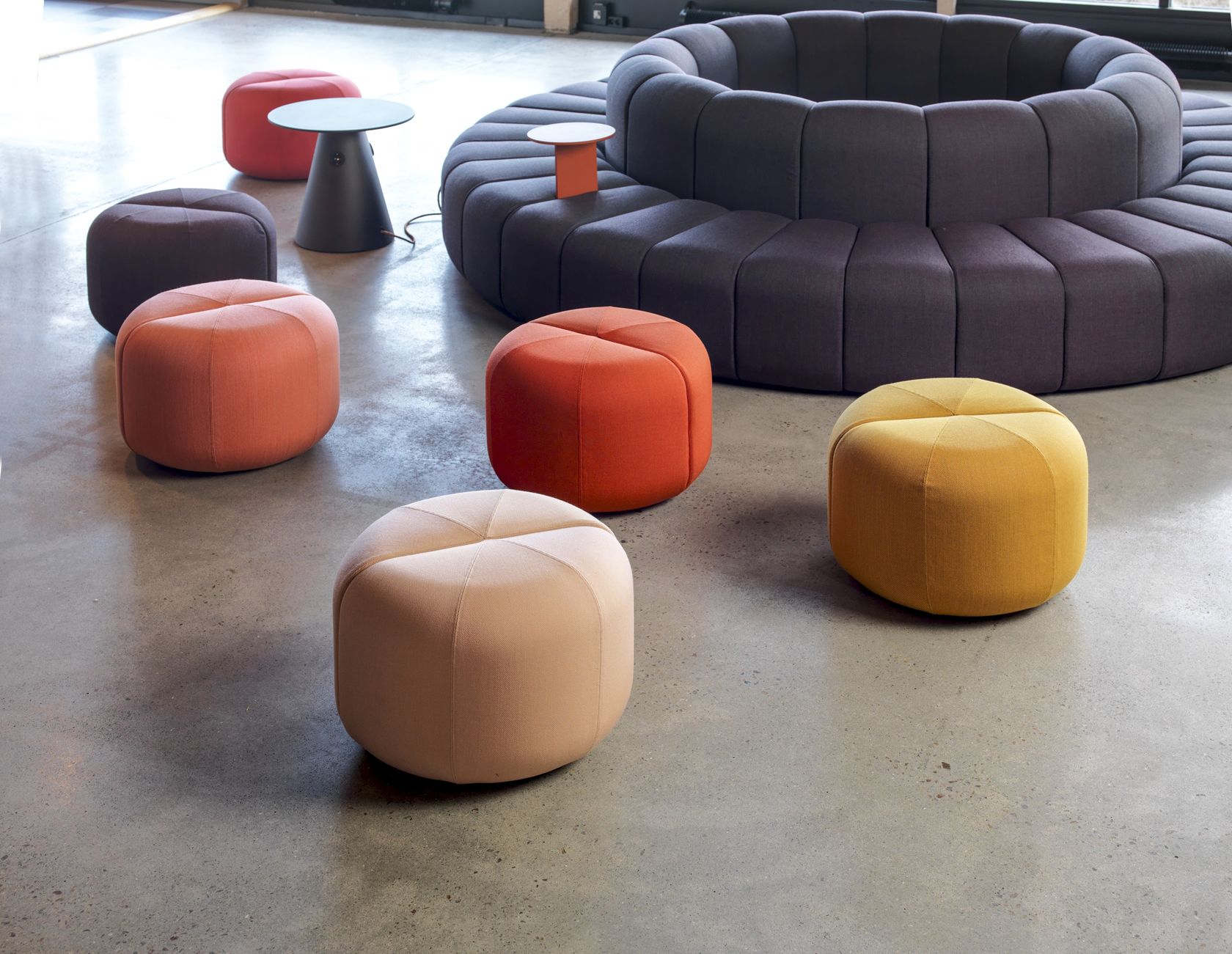 BOB Round fabric pouf By Blå Station | design Stefan Borselius, Thomas ...