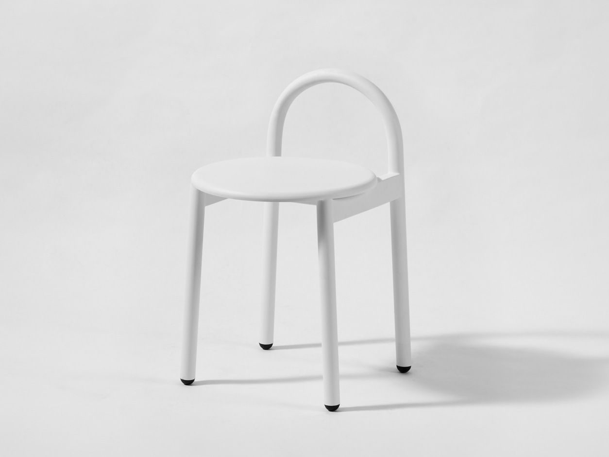 BOBBY Low powder coated steel stool By DesignByThem | design Daniel Tucker