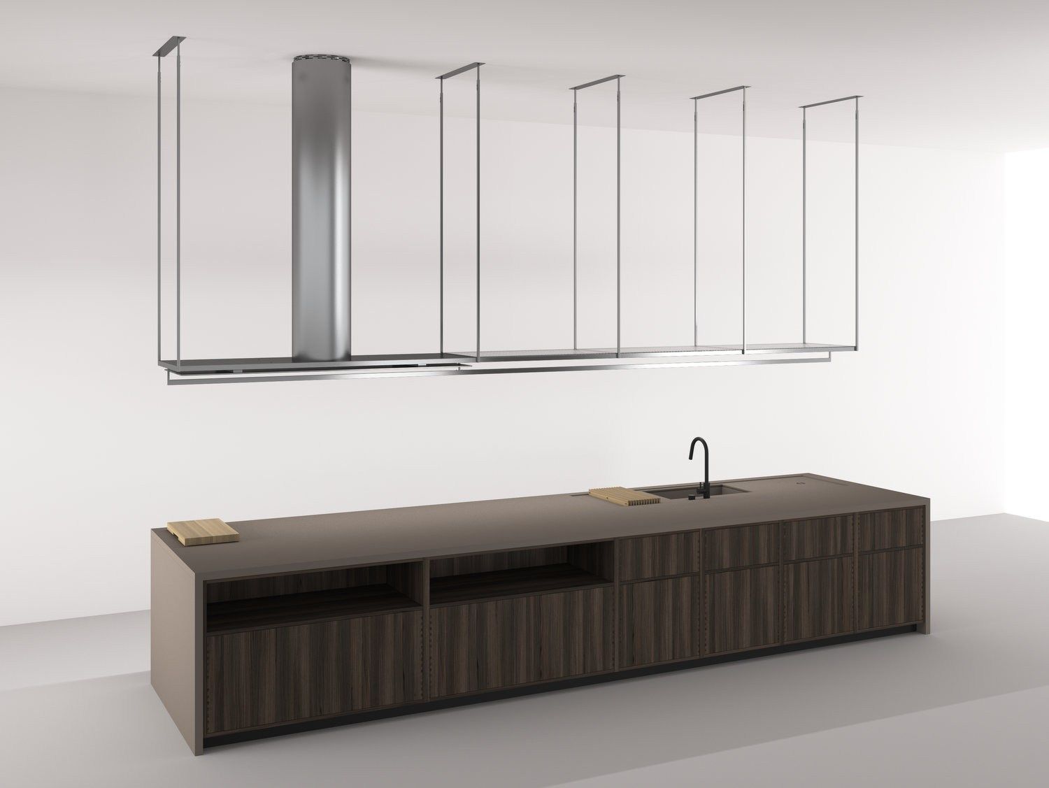 Fitted kitchen with island BOFFI_CODE KITCHEN By Boffi design Piero Lissoni