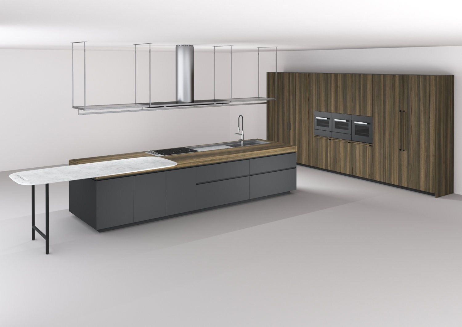 Fitted kitchen with island BOFFI_CODE KITCHEN By Boffi design Piero Lissoni