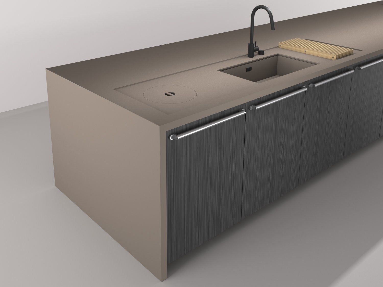 Fitted kitchen with island BOFFI_CODE KITCHEN By Boffi design Piero Lissoni