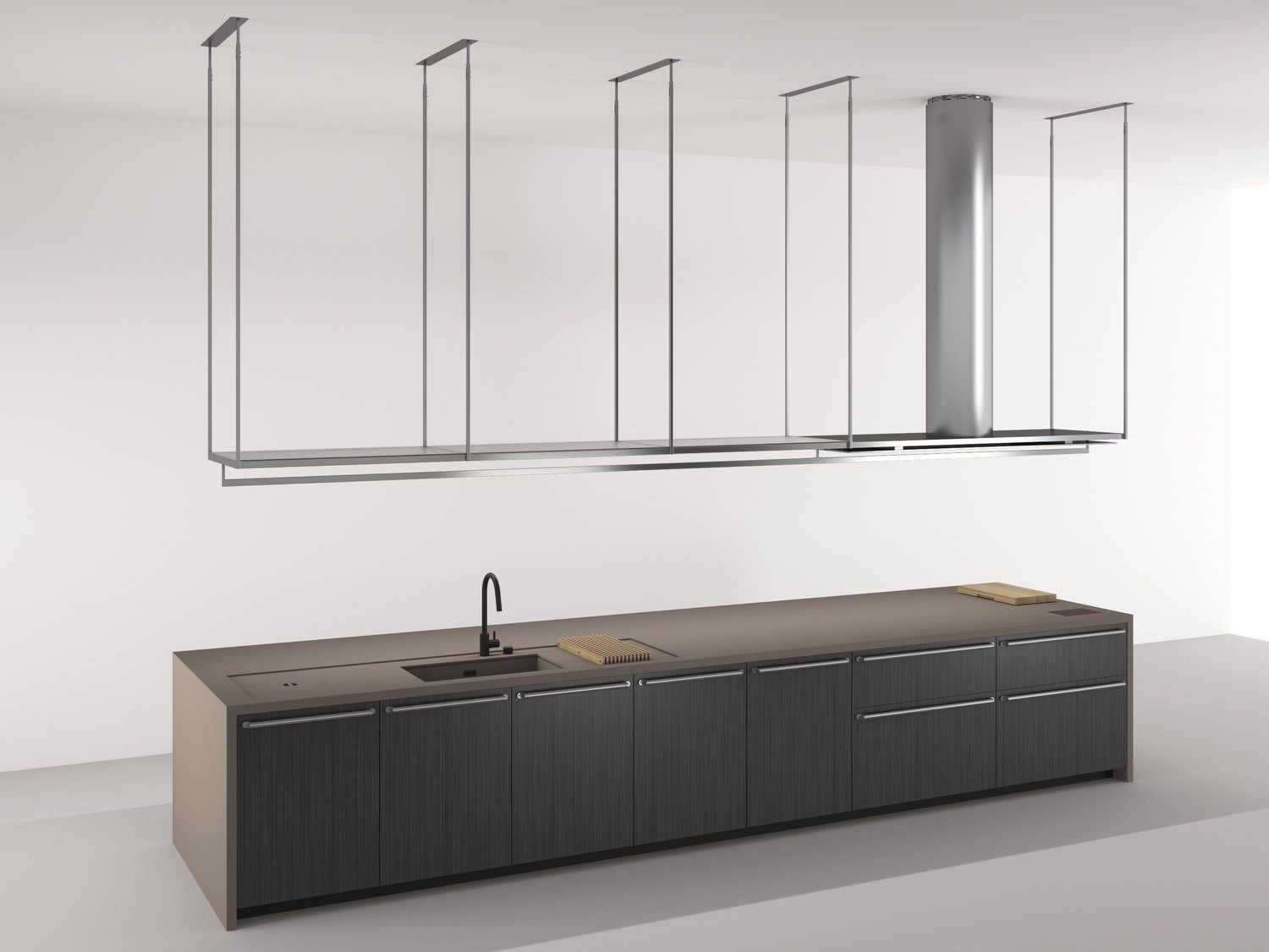 Fitted kitchen with island BOFFI_CODE KITCHEN By Boffi design Piero Lissoni