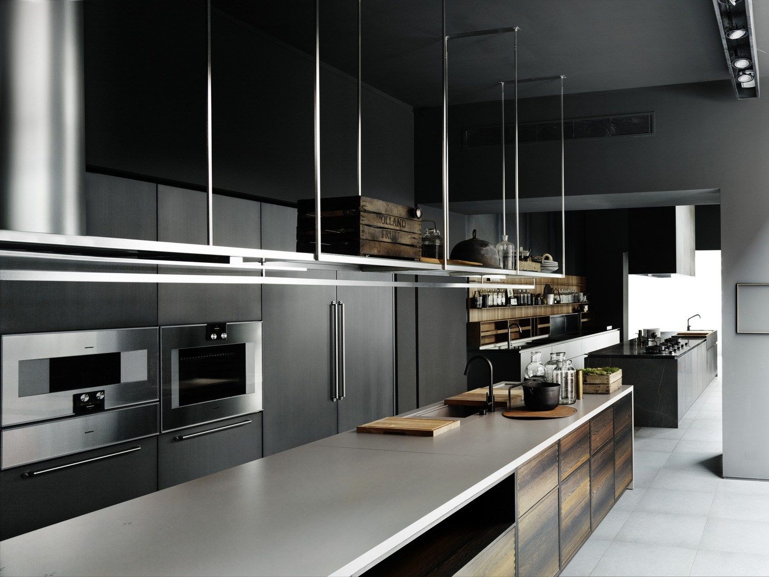 Fitted kitchen with island BOFFI_CODE KITCHEN By Boffi design Piero Lissoni