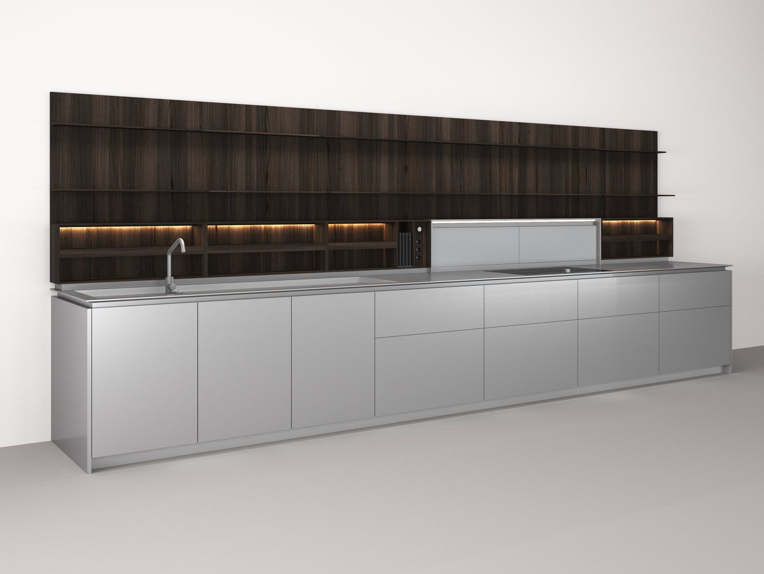 Fitted kitchen with island BOFFI_CODE KITCHEN By Boffi design Piero Lissoni