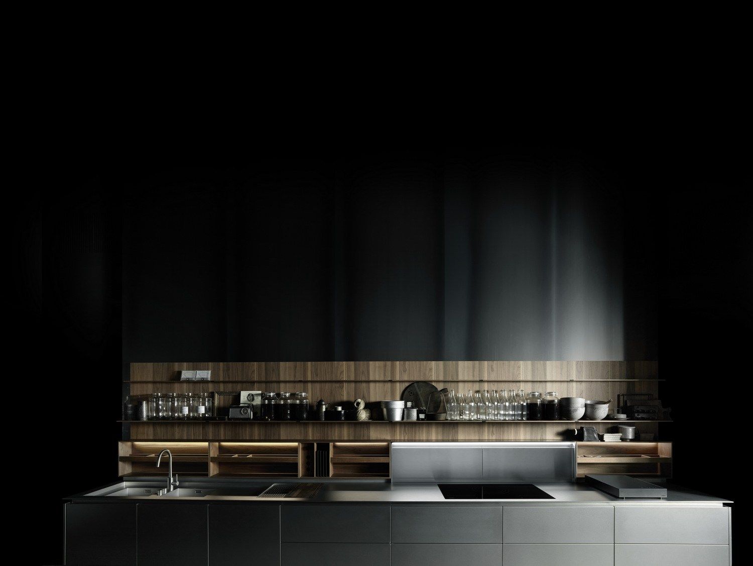 Fitted kitchen with island BOFFI_CODE KITCHEN By Boffi design Piero Lissoni