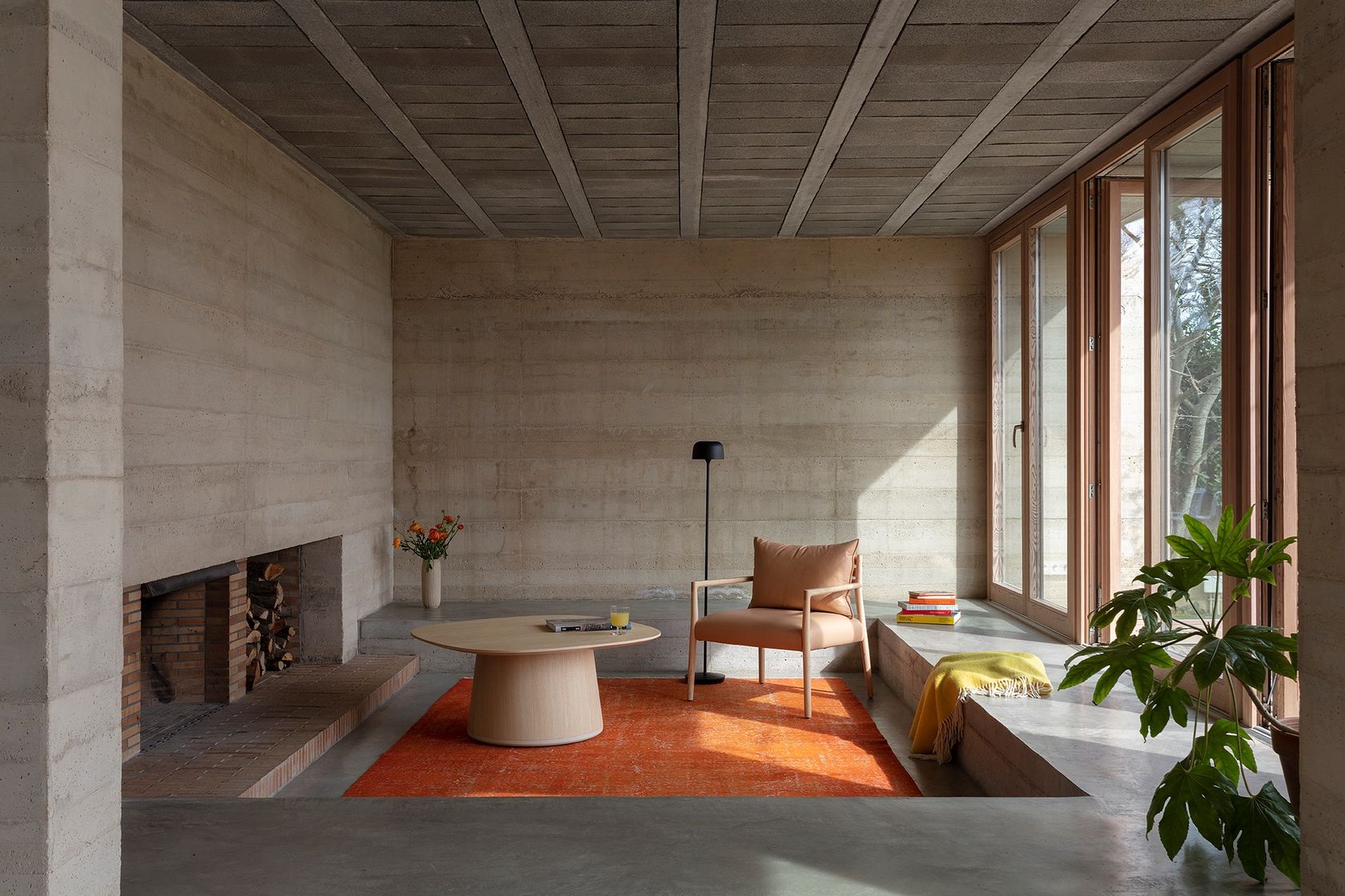 BOGART Upholstered leather easy chair with armrests By Vergés | design ...