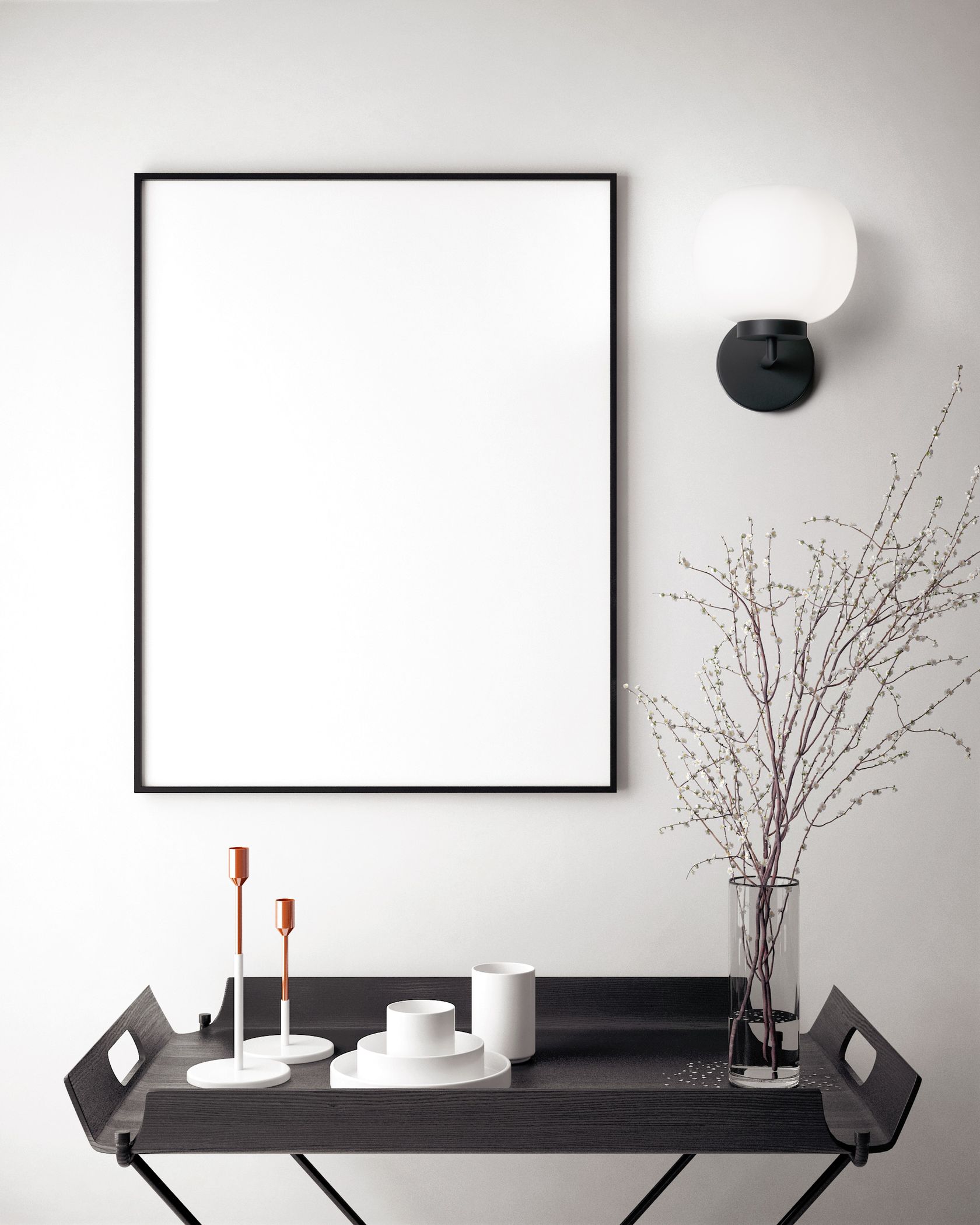 BOMBO Wall lamp in metal and opal glass By Miloox | design Davide Negri