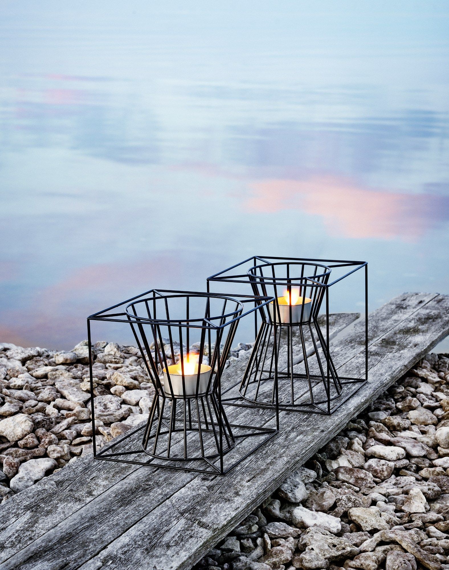 Steel fire baskets BOO | Open outdoor fireplace By Skargaarden design ...