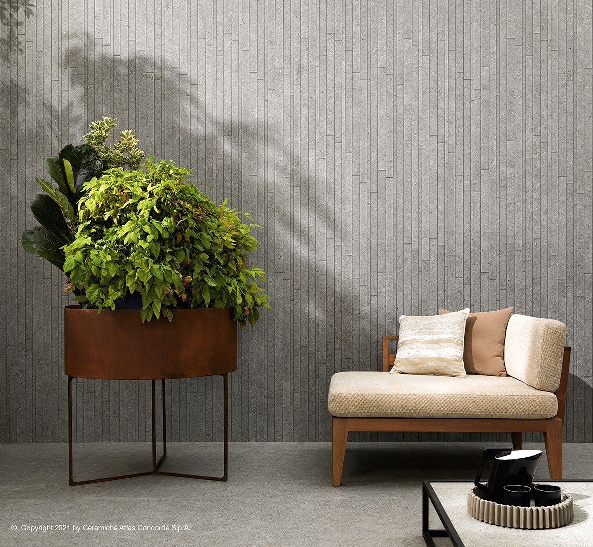 BOOST STONE Indoor/outdoor porcelain stoneware mosaic By Atlas Concorde