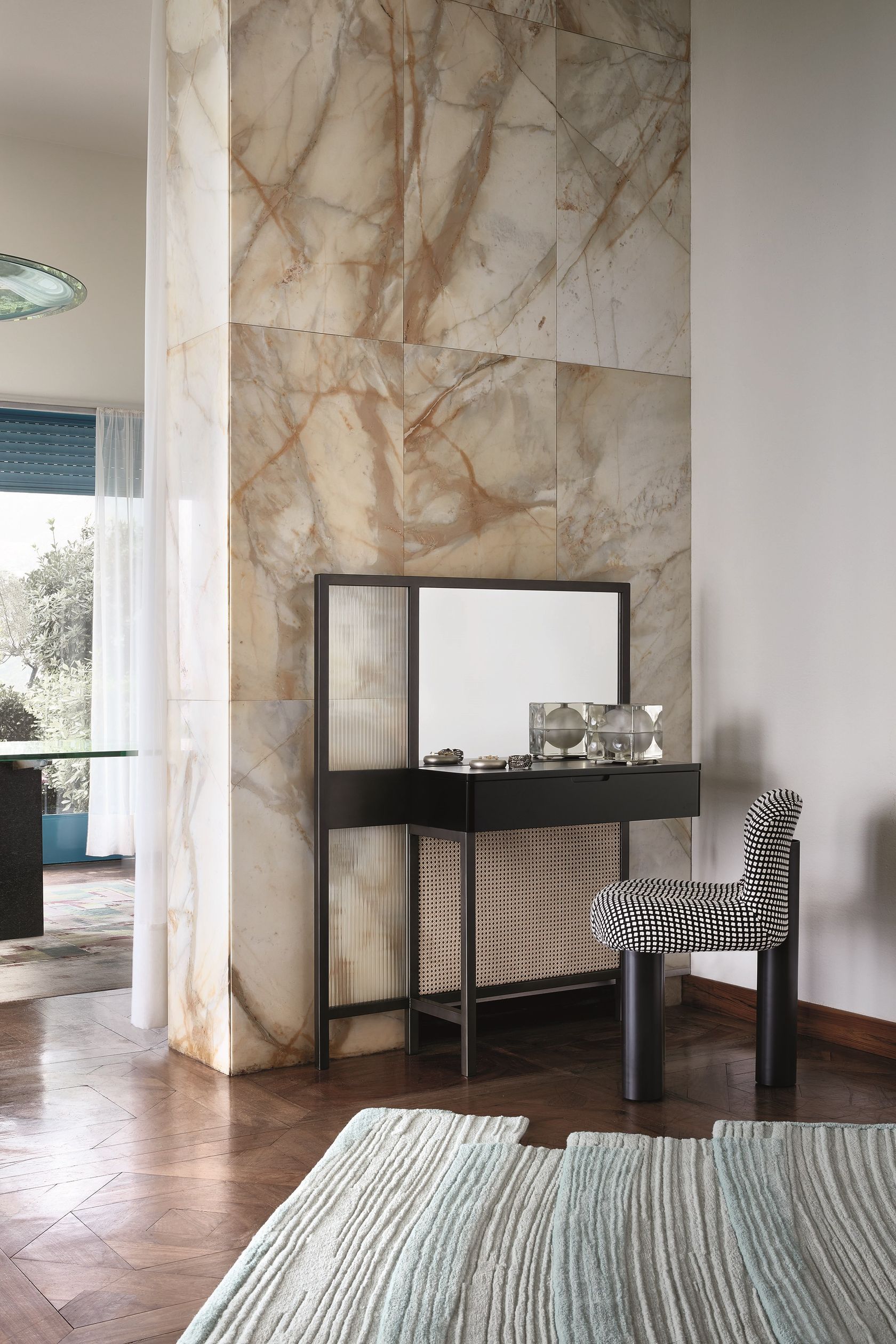 BOTOLO HIGH Upholstered fabric easy chair By arflex | design Cini Boeri