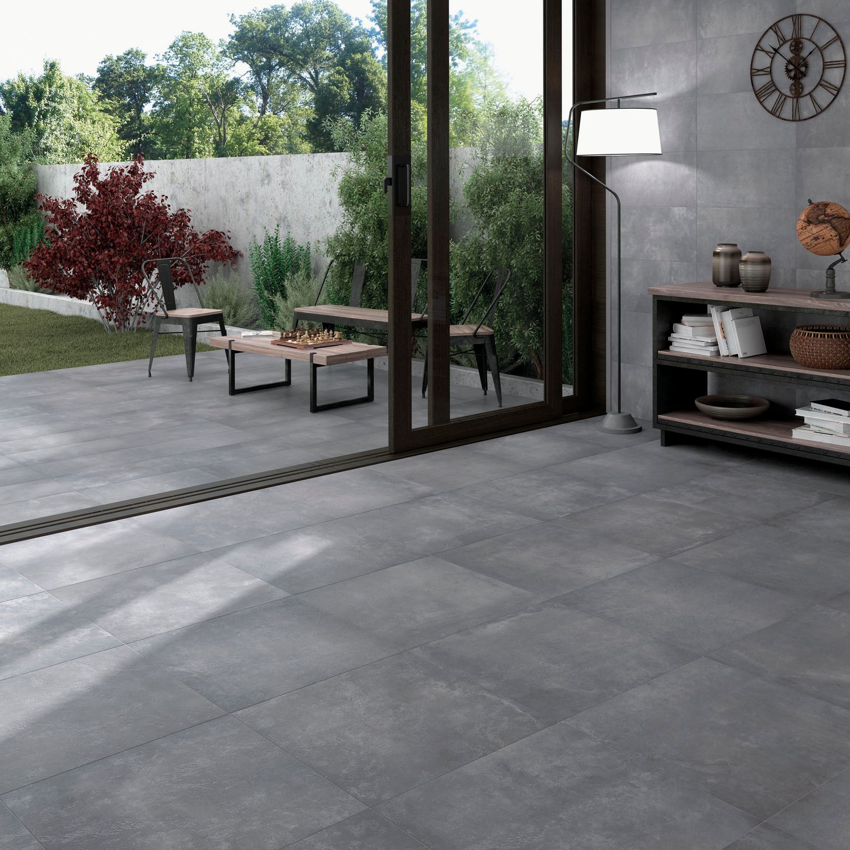 Porcelain stoneware wall/floor tiles with concrete effect BOULEVARD By ...