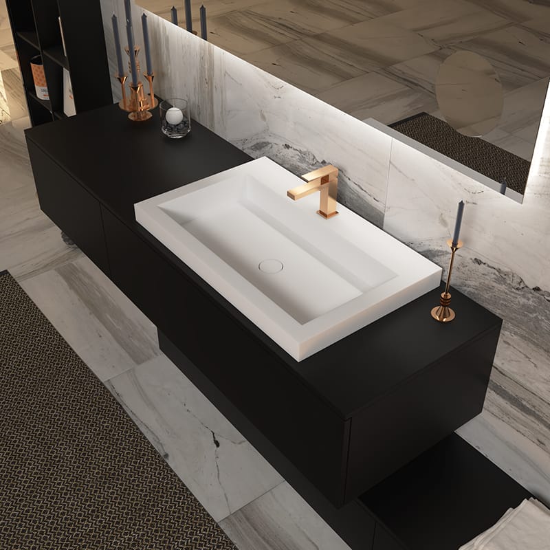 BOX LINE | Single vanity unit By MOMA Design