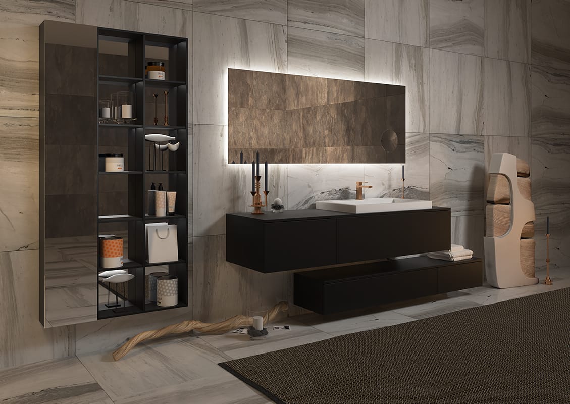 BOX LINE | Single vanity unit By MOMA Design