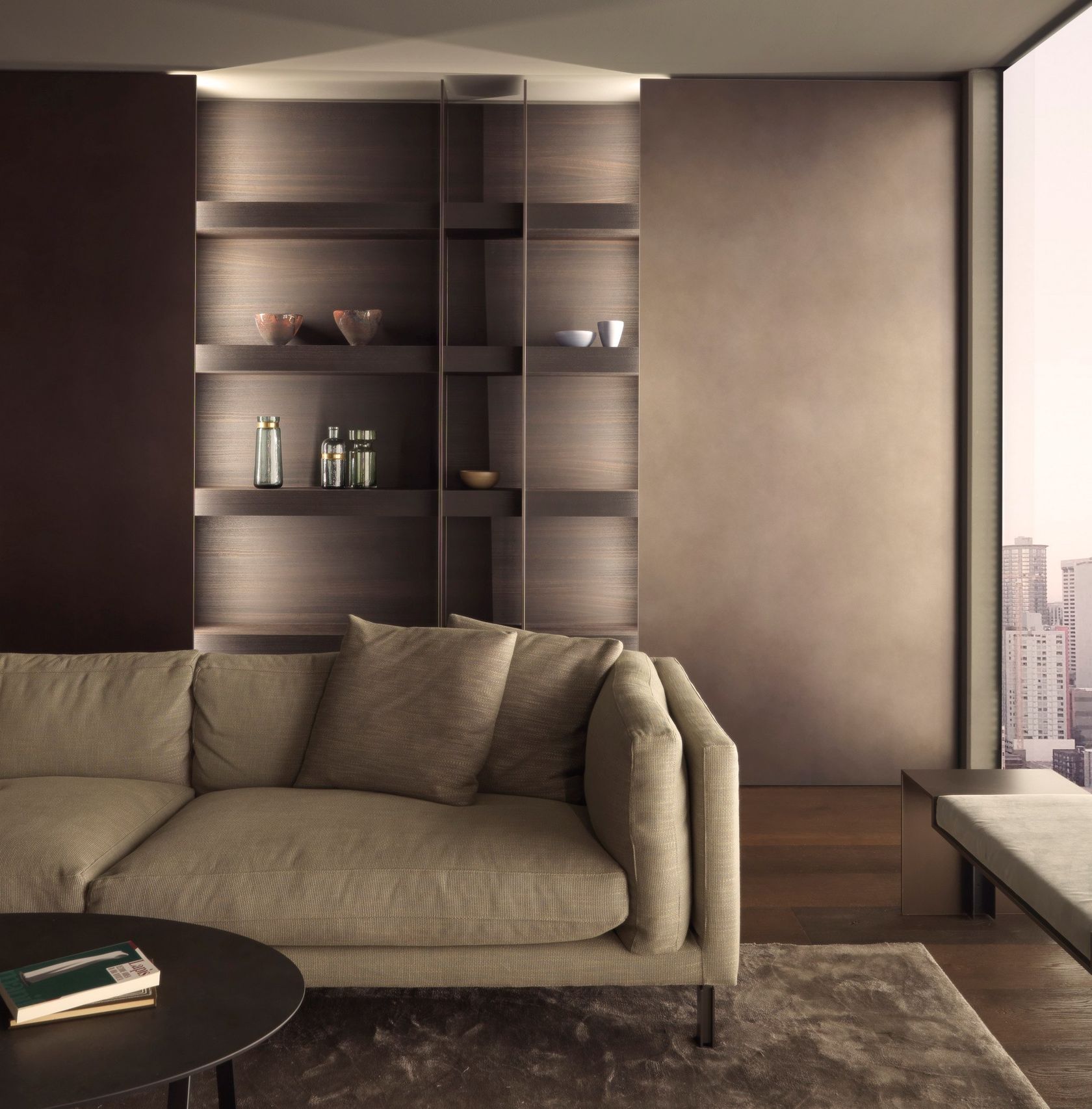 Libreria in legno con illuminazione BRERA - MODULNOVA - Edilportale