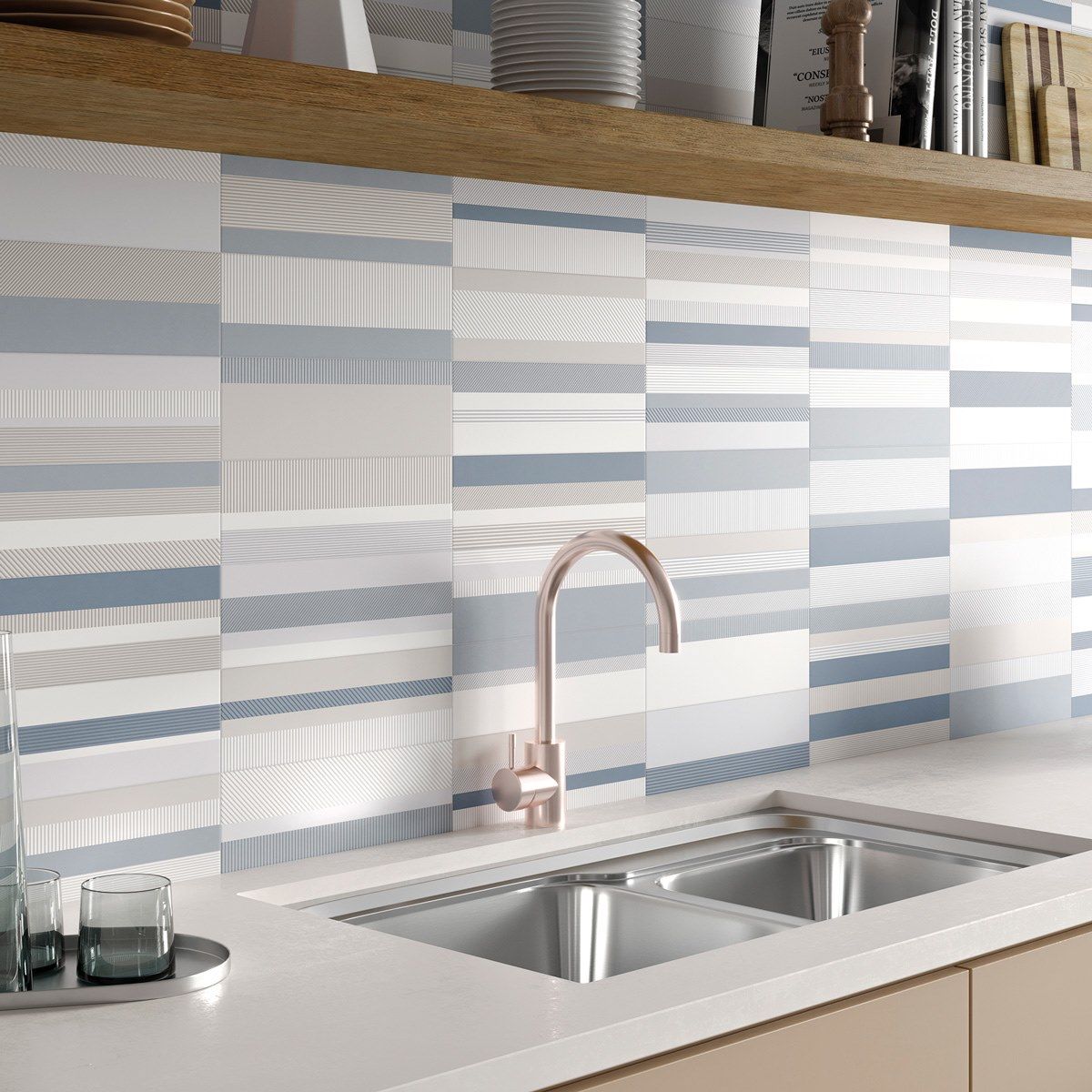 Glazed porcelain stoneware wall tiles with brick effect BRICK GRADIENT ...