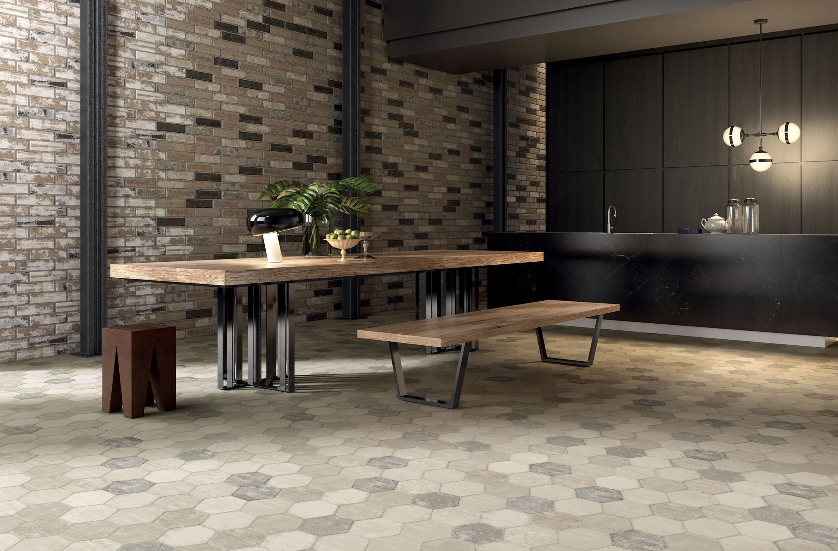 Full-body porcelain stoneware wall/floor tiles BRICKLANE WHITE ...