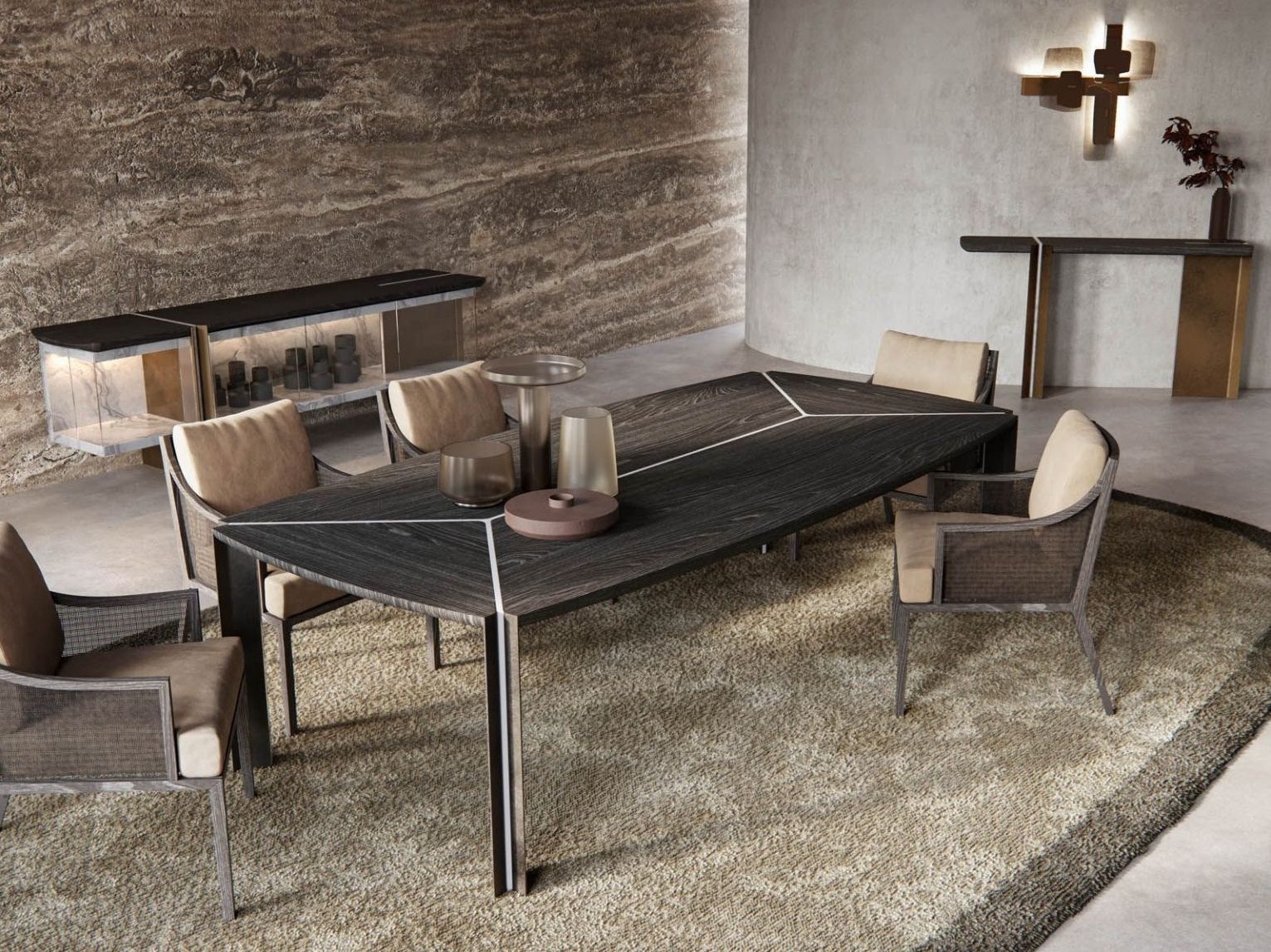 BRIDGE Rectangular console table By ENNE | design Maurizio Manzoni
