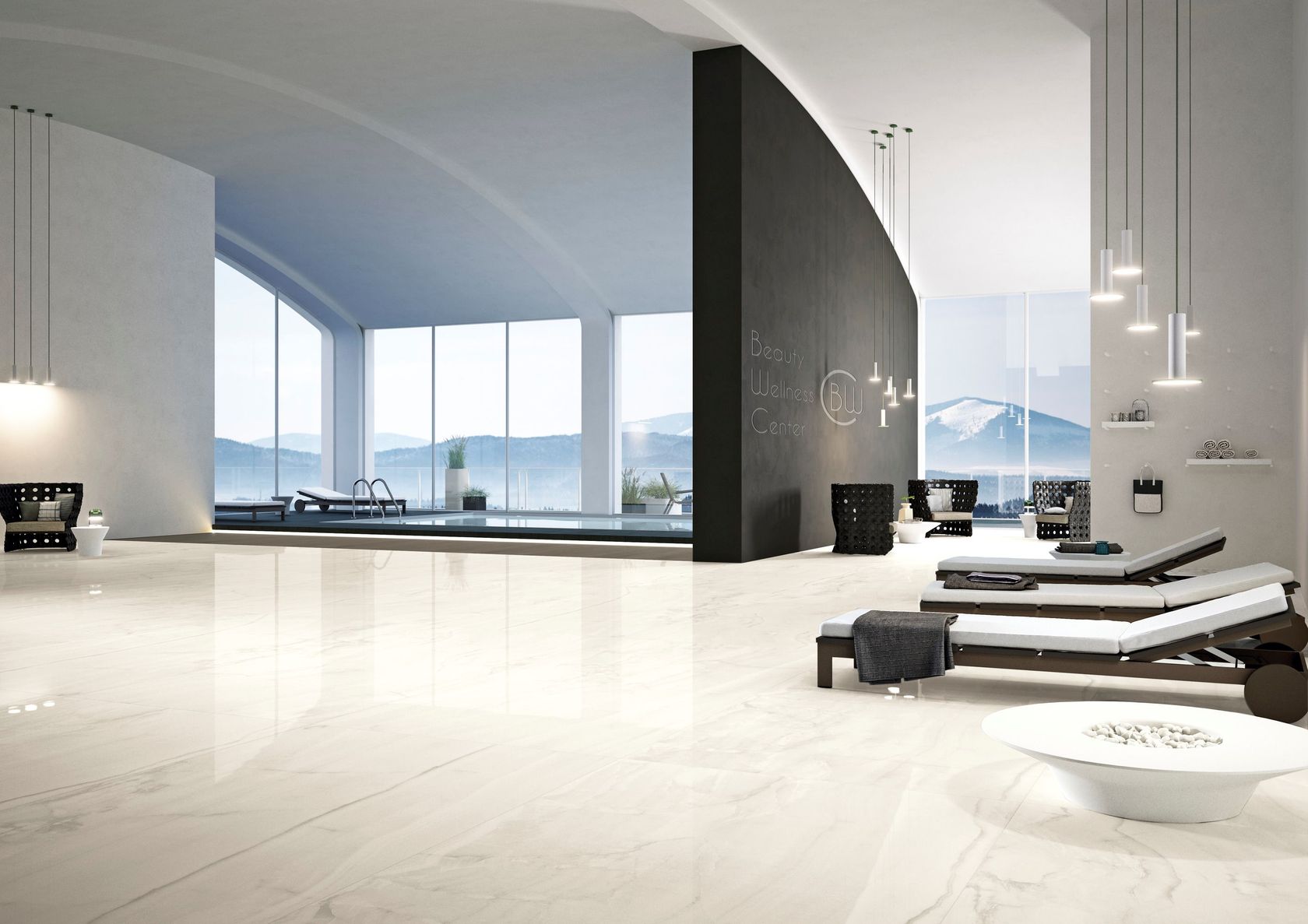 Porcelain stoneware wall/floor tiles with marble effect BRIGHT ONYX ...