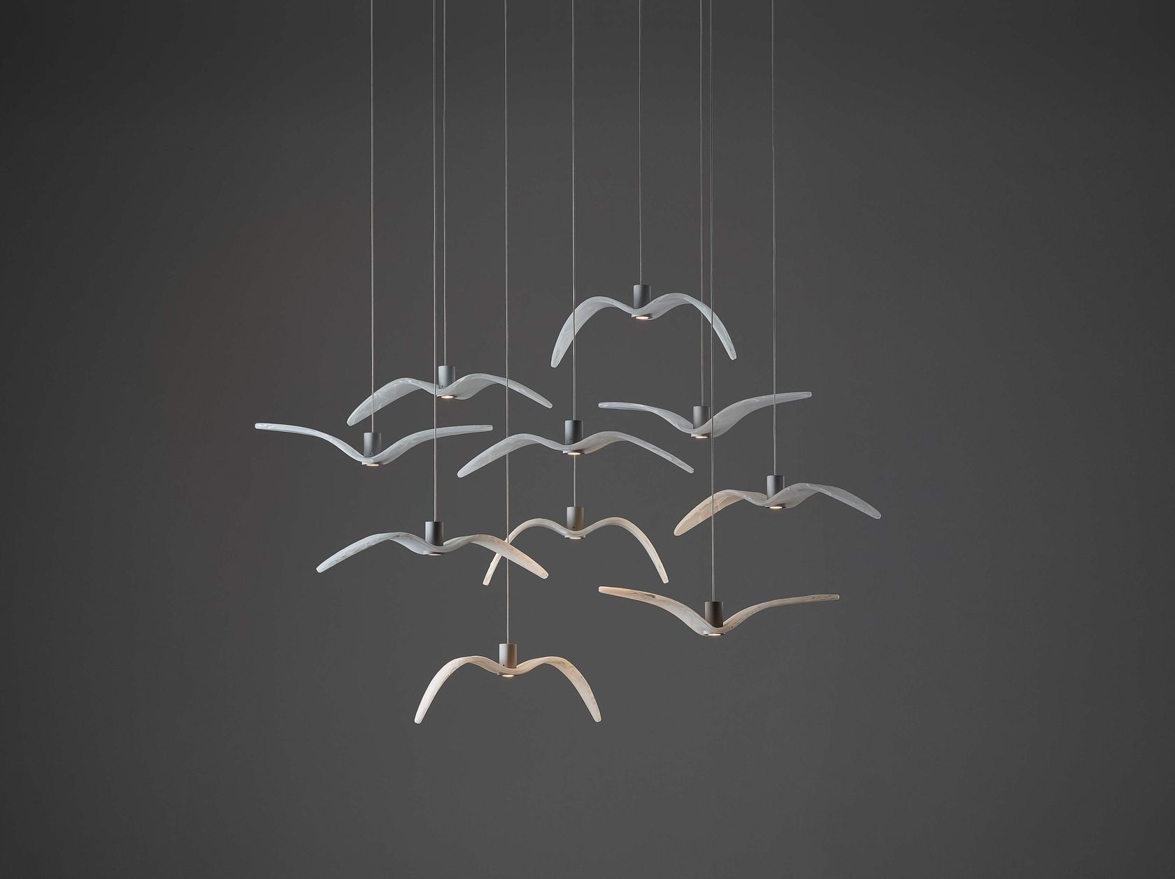 NIGHT BIRDS MINI LED glass pendant lamp By BROKIS
