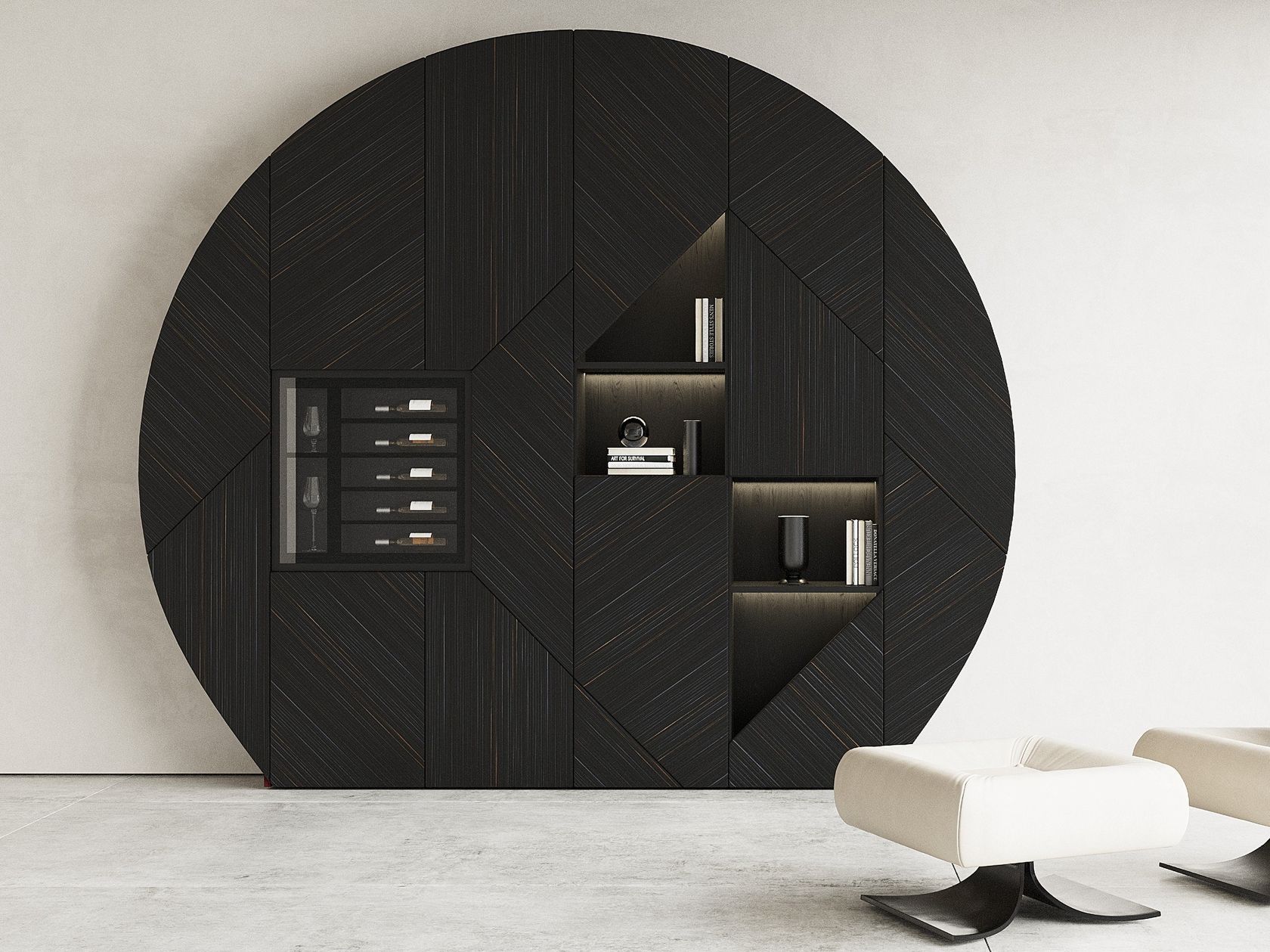 BT45 MOON storage wall By BT45 design Natasha Shtapauk