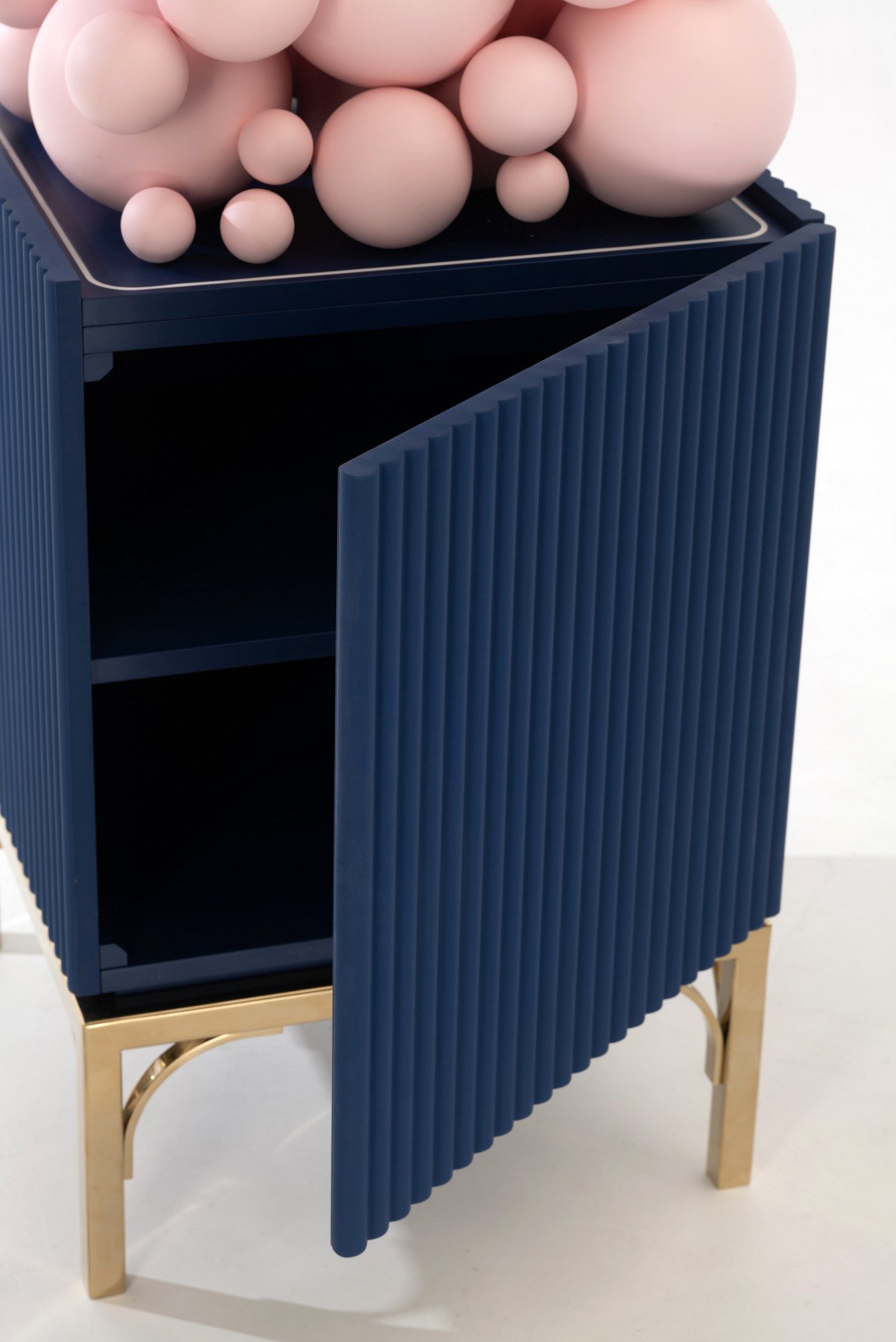 BUBBLES Wood and glass highboard with doors By Panoptikum Collections ...