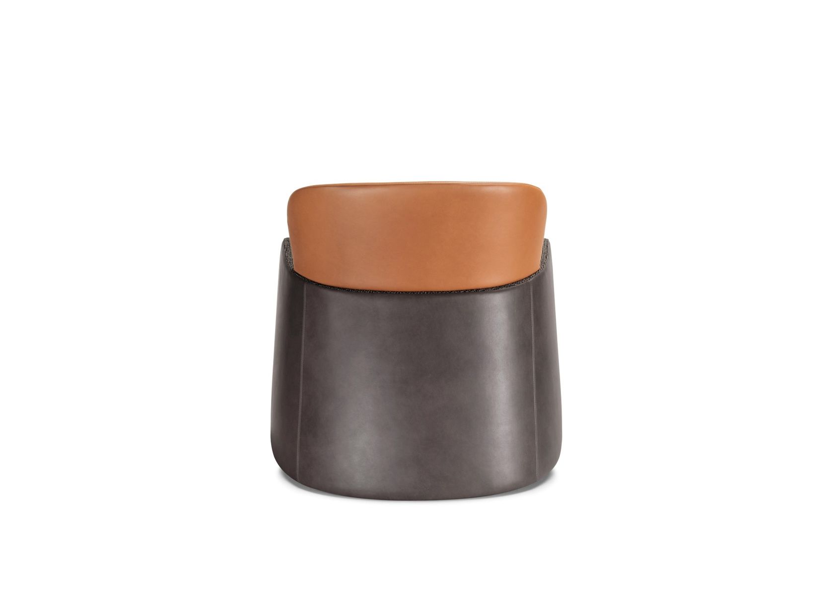BUCKET | Armchair with armrests Fabric and leather armchair with ...