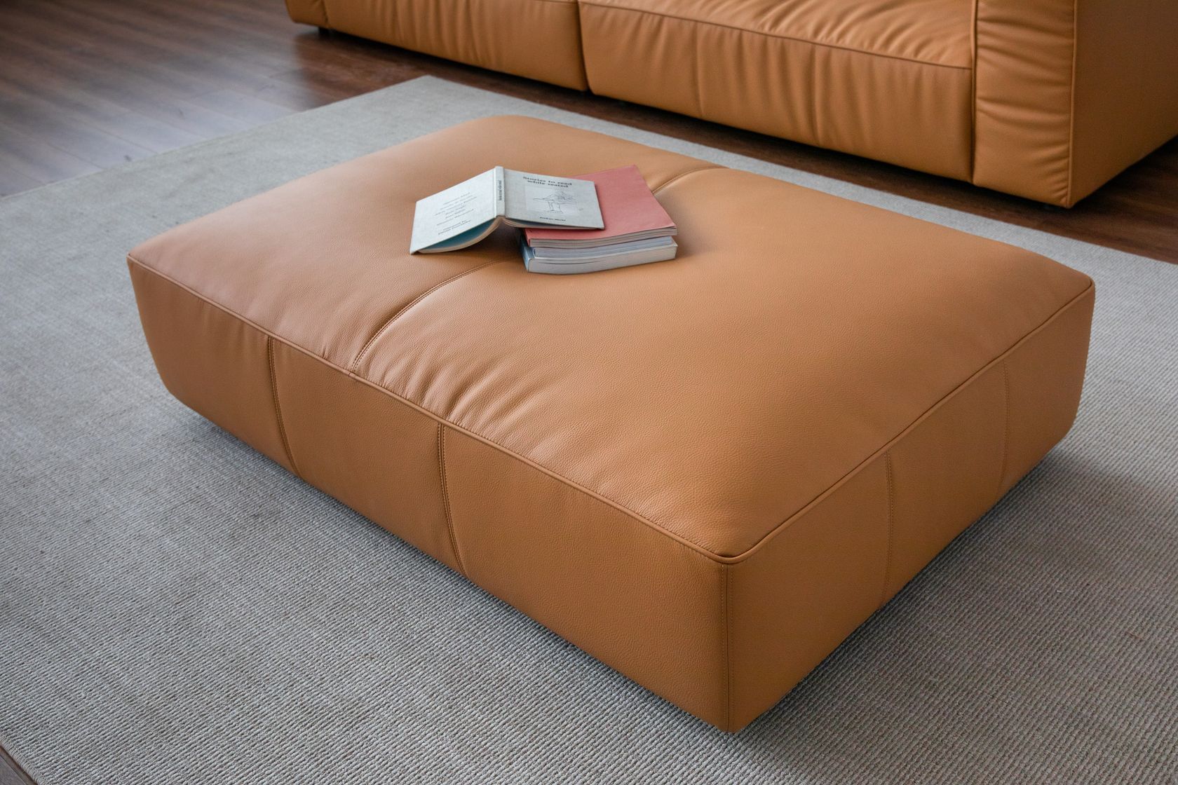 BUTTER SOFT | Rectangular pouf Rectangular fabric pouf By grado design