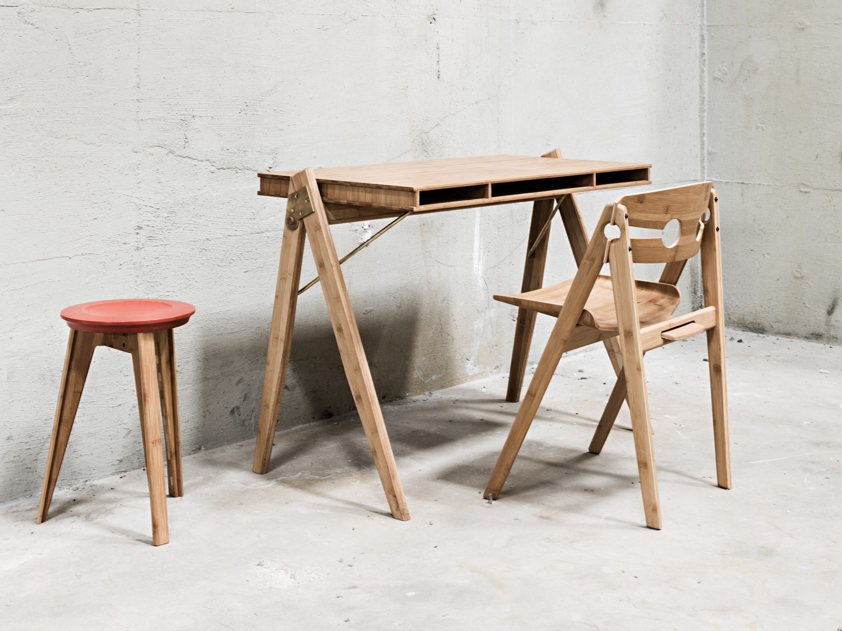 Bamboo stool BUTTON STOOL By We Do Wood