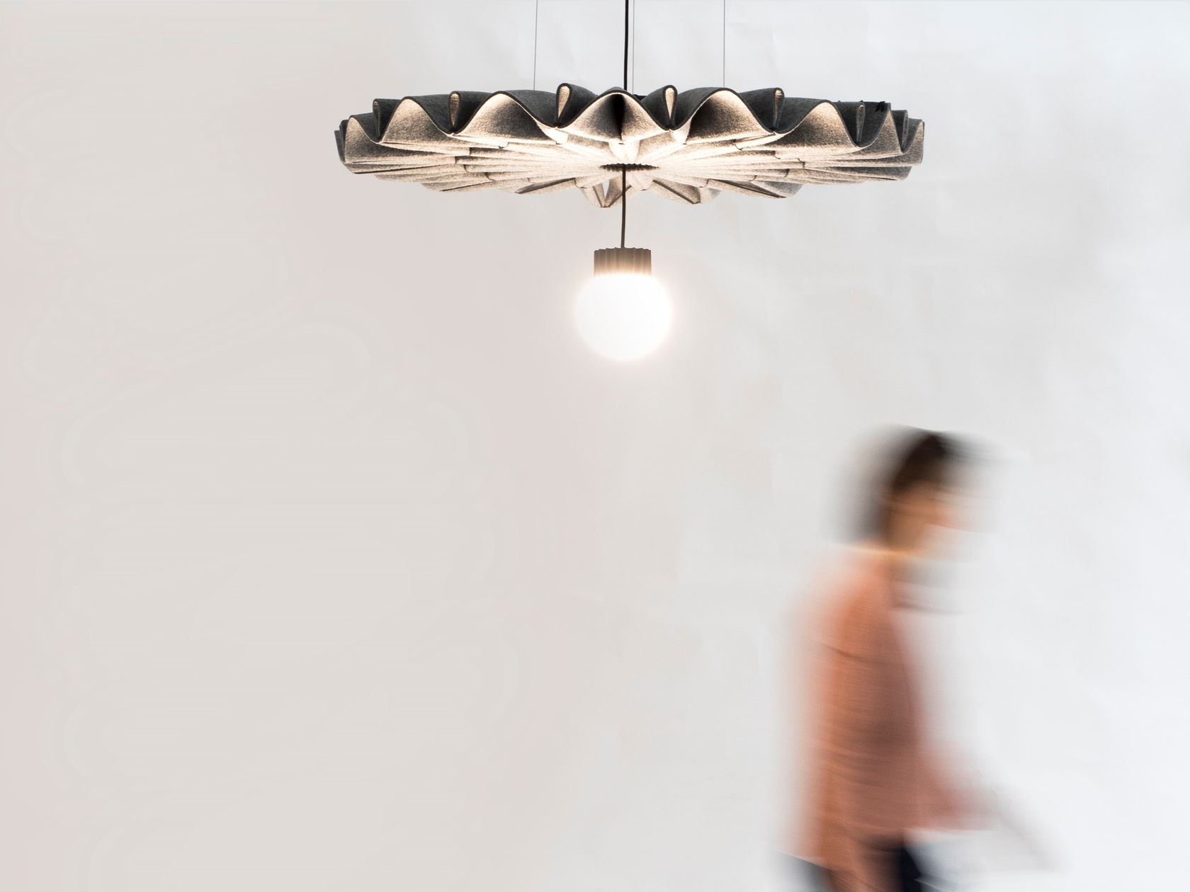 BuzziPleat Light Acoustic office pendant lamp By BuzziSpace