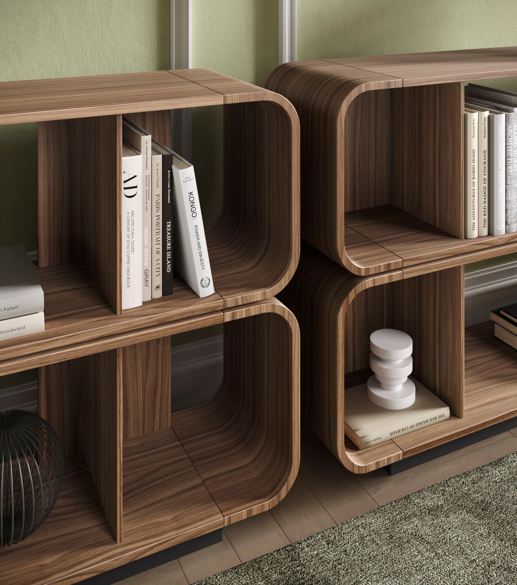 ROUND UP Double-sided wooden sideboard with flap doors By Barba design ...