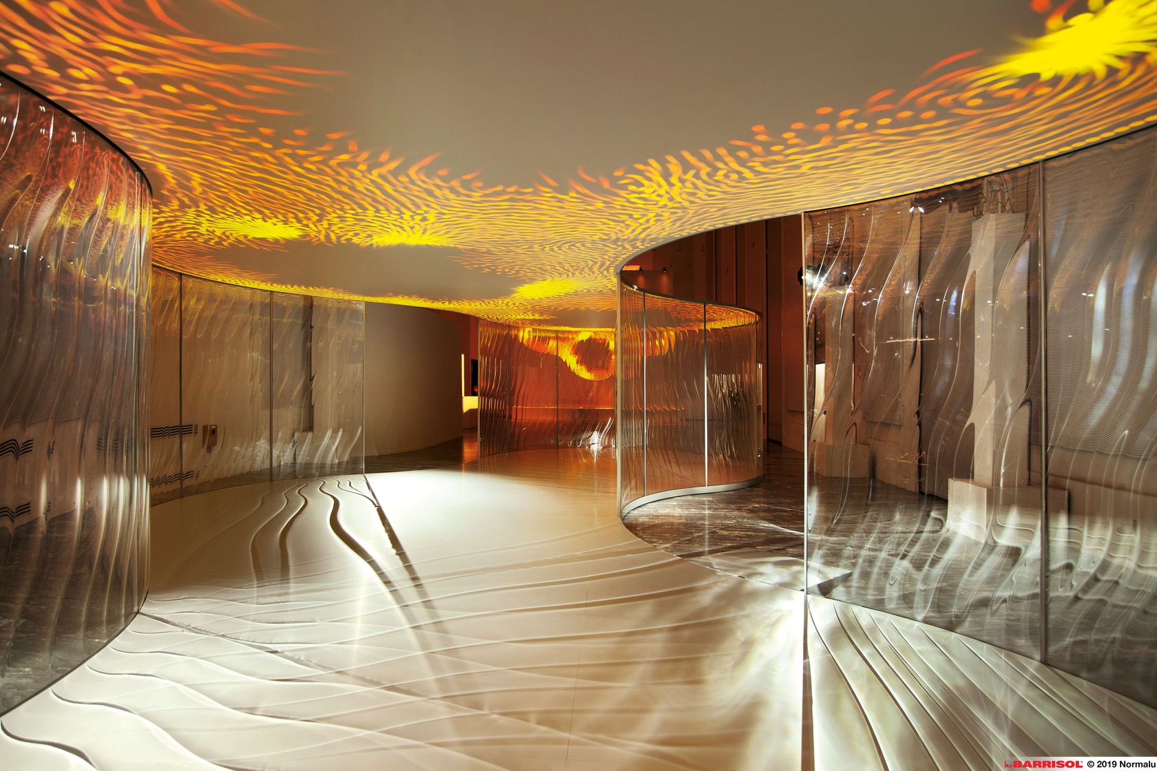 Indoor plastic stretch ceiling BARRISOL® Projection and lighting effect ...