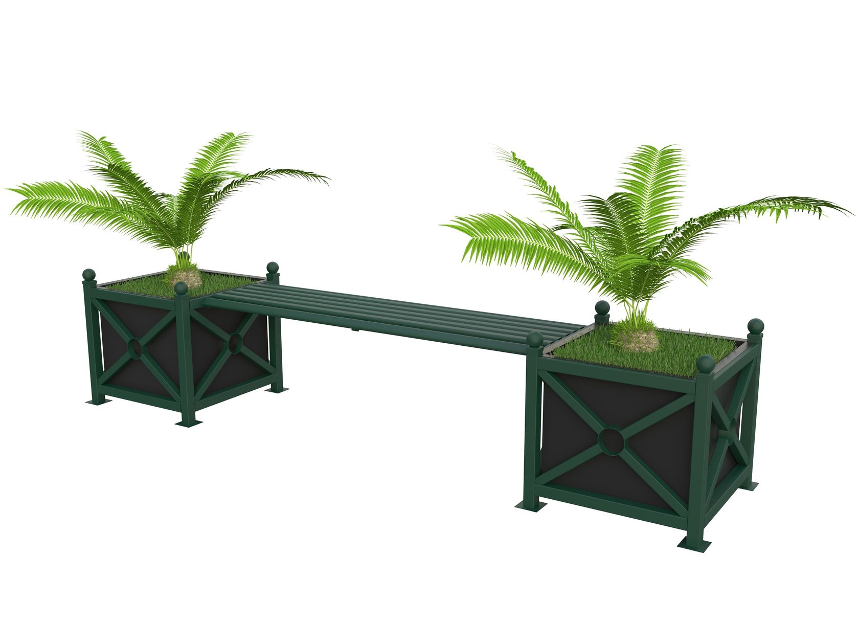 Bench with Integrated Planter Bench with Integrated Planter By Lazzari